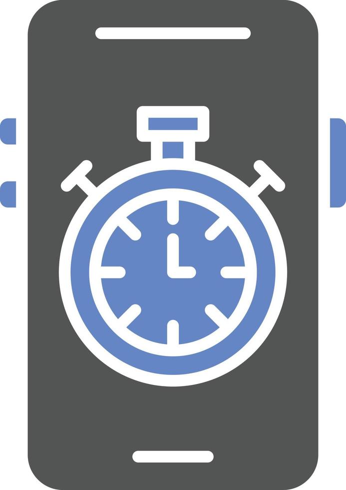 Mobile Stopwatch Icon Style 6746172 Vector Art at Vecteezy