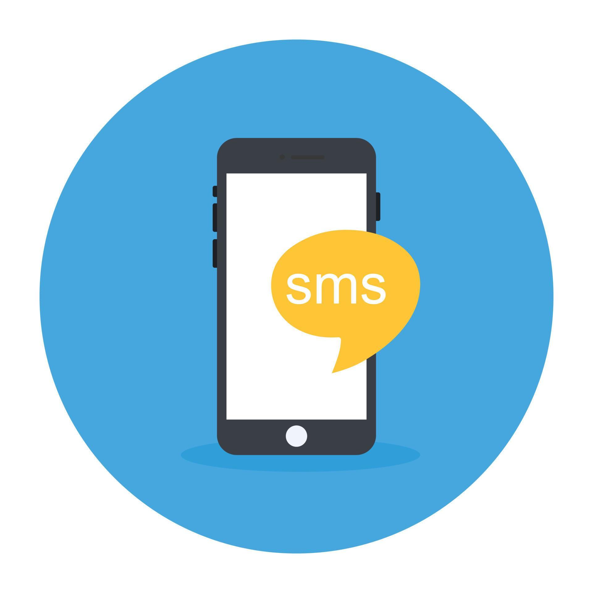 An icon design of mobile text in flat vector style 6746879 Vector Art ...