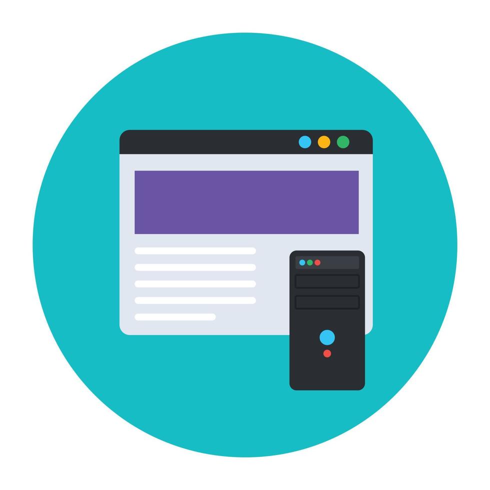 Web server icon, conceptual vector of website with server 6748052 ...