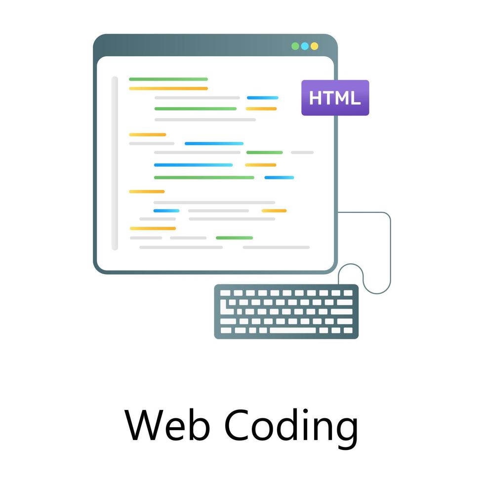 Editable modern design of web coding concept icon 6748199 Vector Art at ...