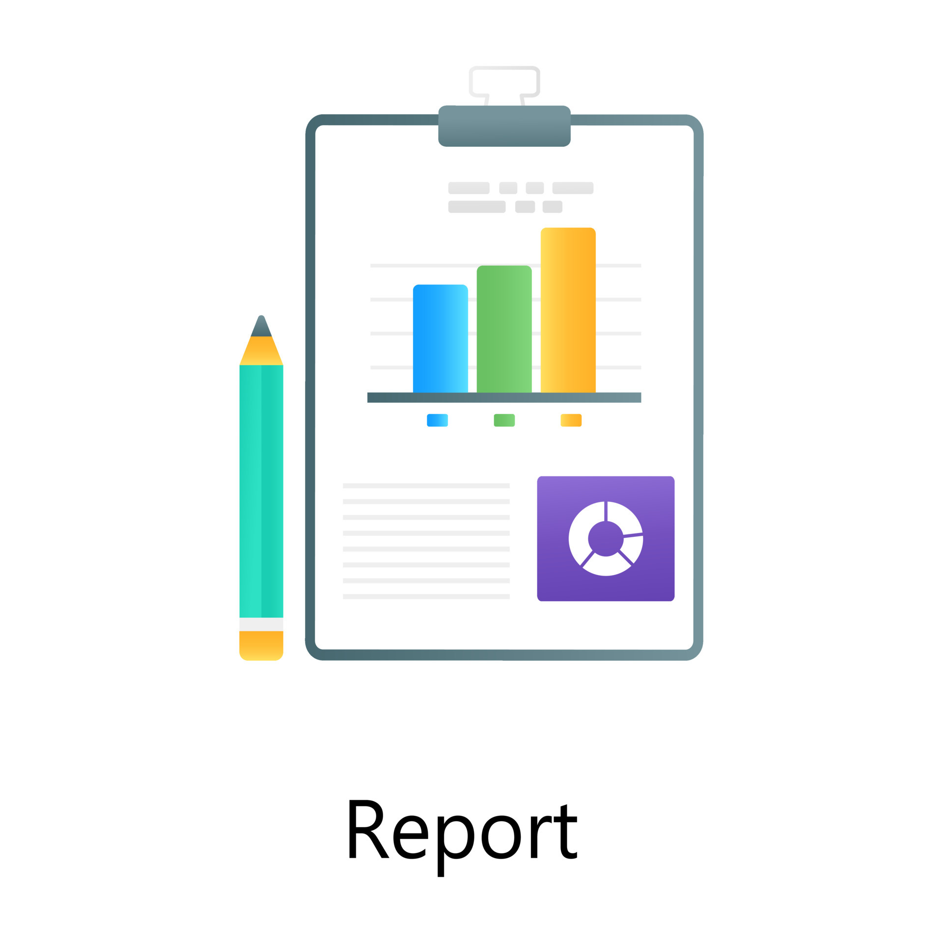 Flat gradient conceptual icon of data report 6748213 Vector Art at Vecteezy