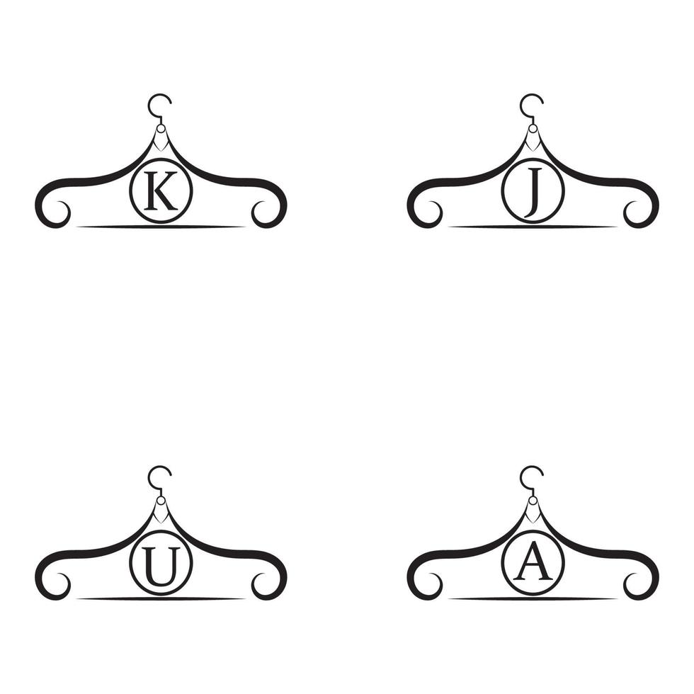 Fashion Vector Logo Clothes Hanger Logo Letter Logo Tailor Emblem fashion-vector-logo-clothes-hanger-logo-letter-logo-tailor-emblem
