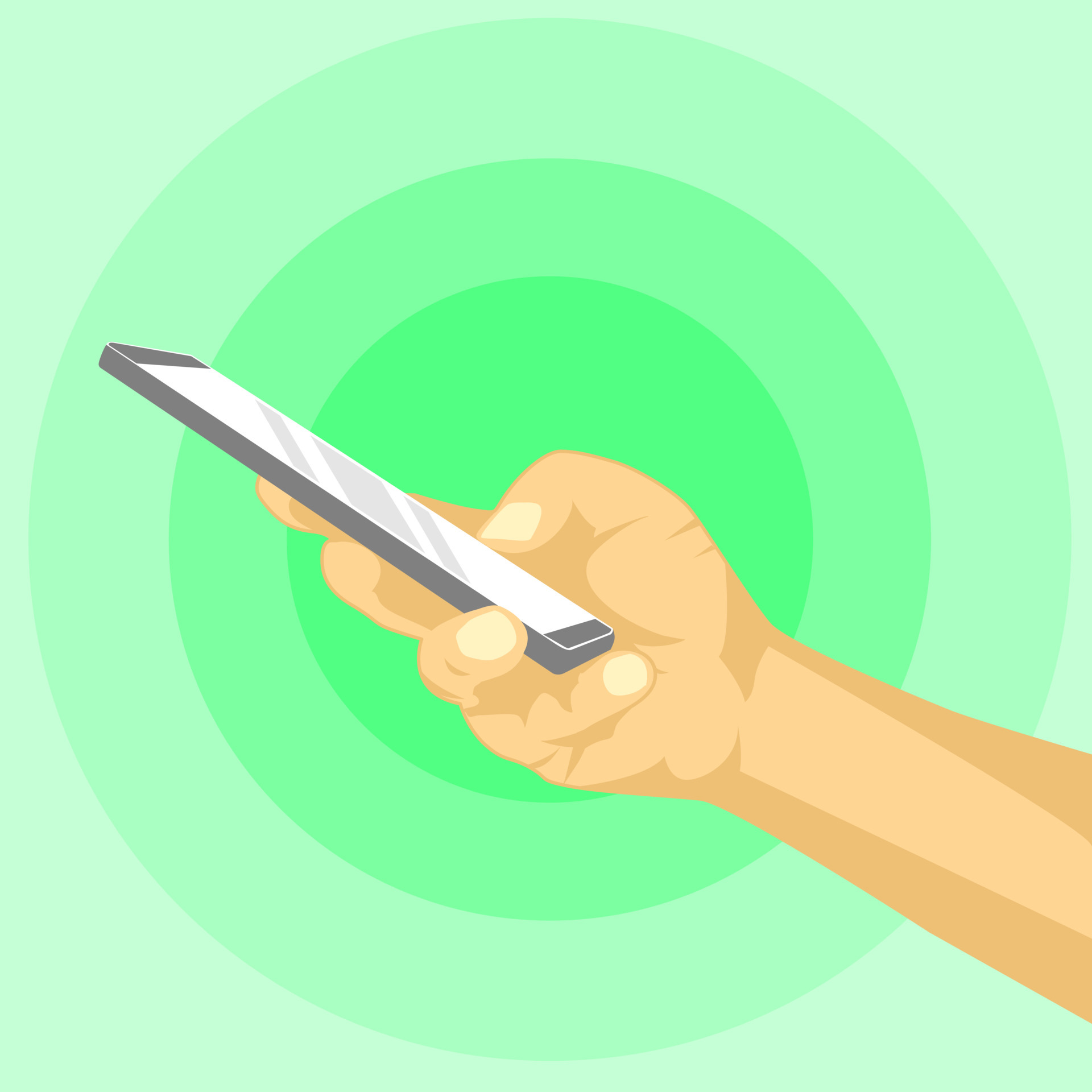 The Hand Holding A Smartphone 6762772 Vector Art At Vecteezy