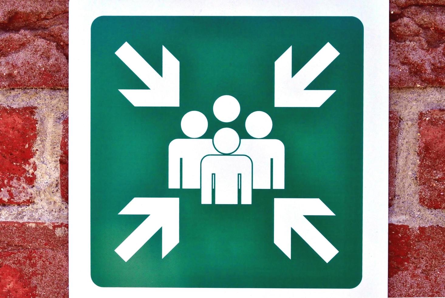 Assembly Point sign 6762821 Stock Photo at Vecteezy