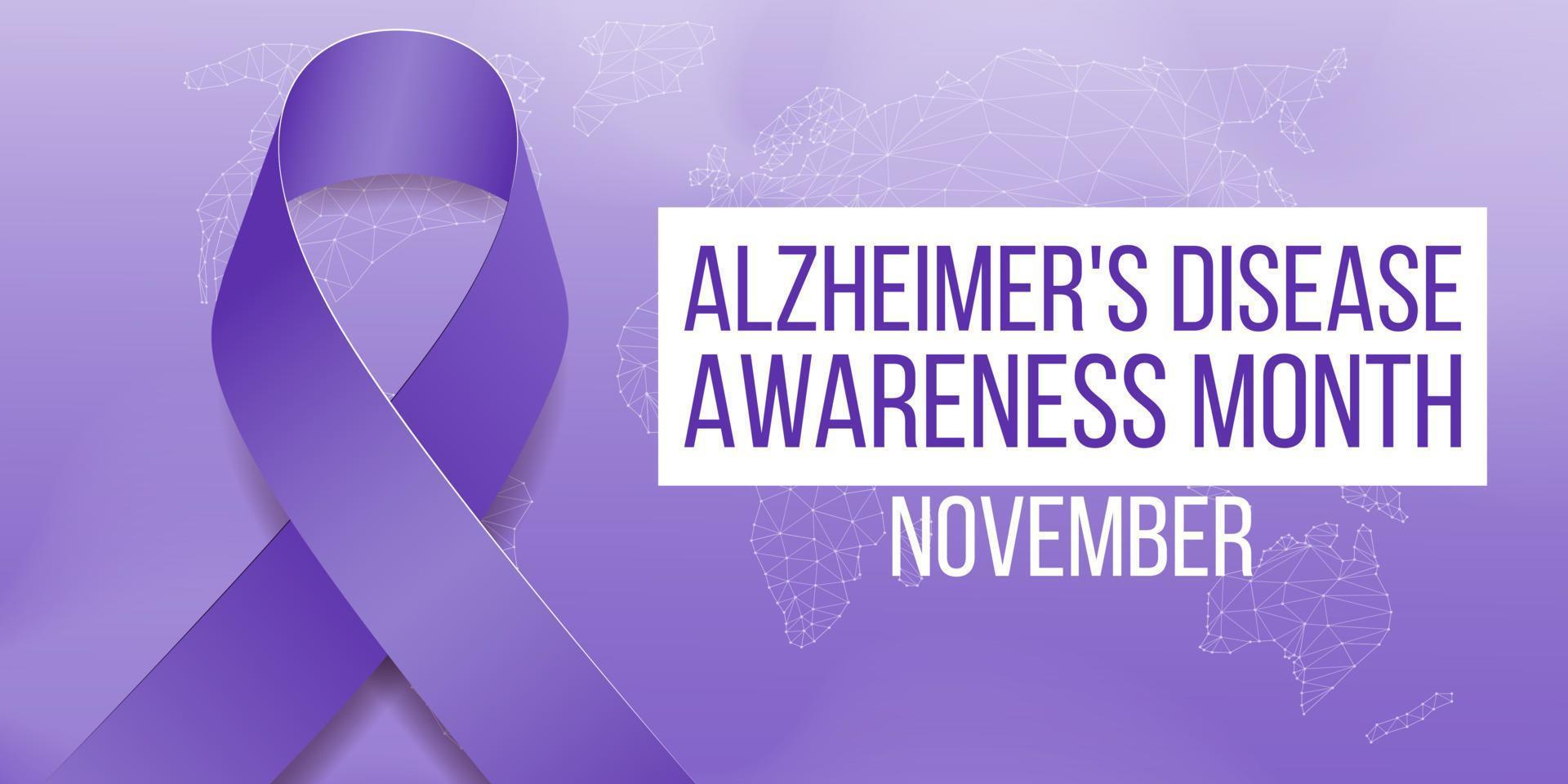 Alzheimers Disease Awareness Month Concept Banner Template With