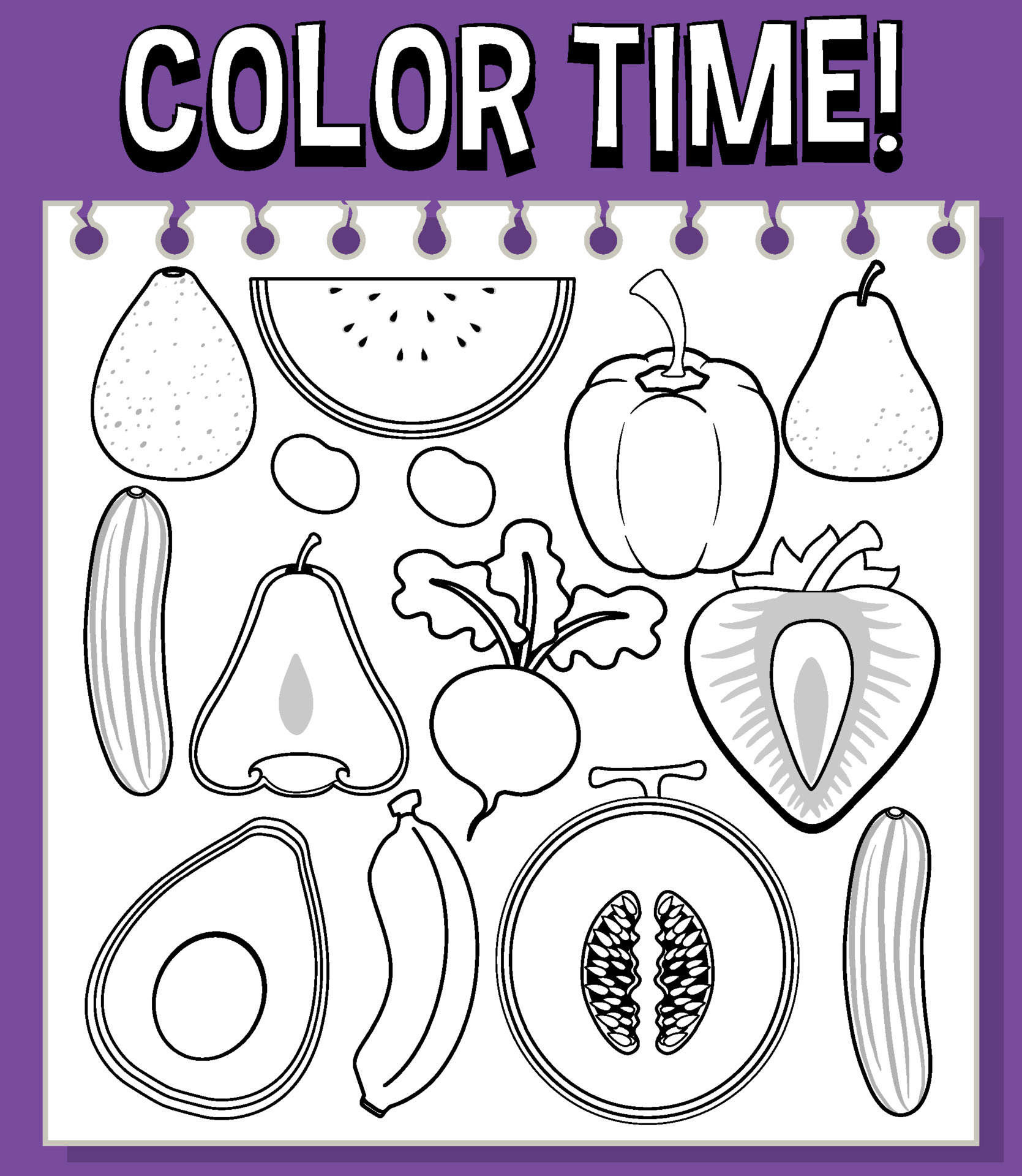 Colouring worksheet for student 6772955 Vector Art at Vecteezy