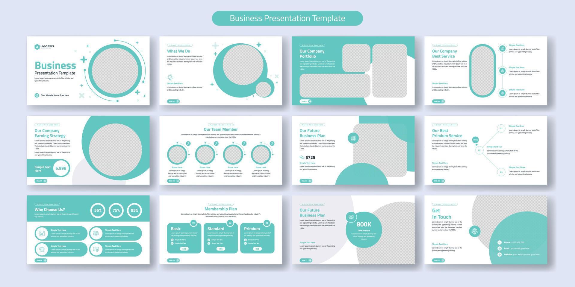 Creative business presentation slides template design. Use for modern ... Creative business presentation slides template design. Use for modern ...