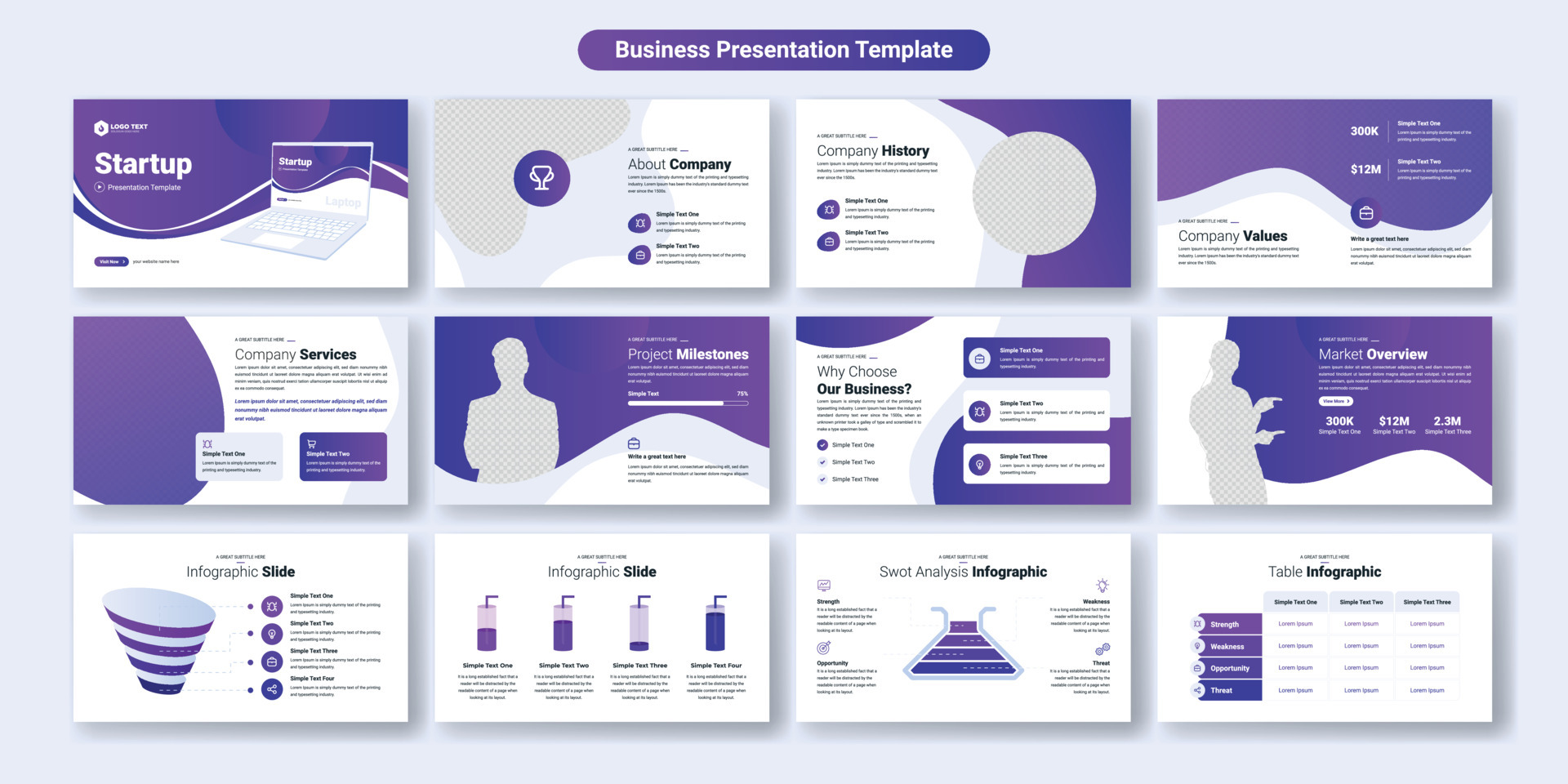 Creative business presentation slides template design. Use for modern ... Creative business presentation slides template design. Use for modern ...