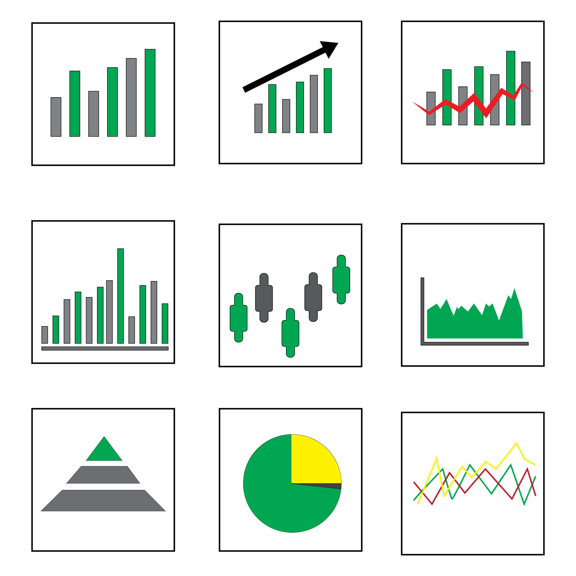 Set of graphic vector icon illustrations in modern style 6793048 Vector ...