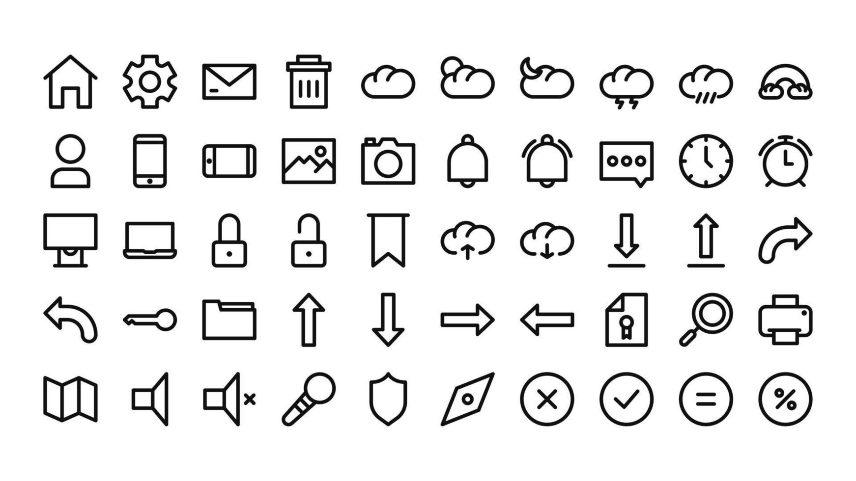 set of user interface ui icon 6793378 Vector Art at Vecteezy