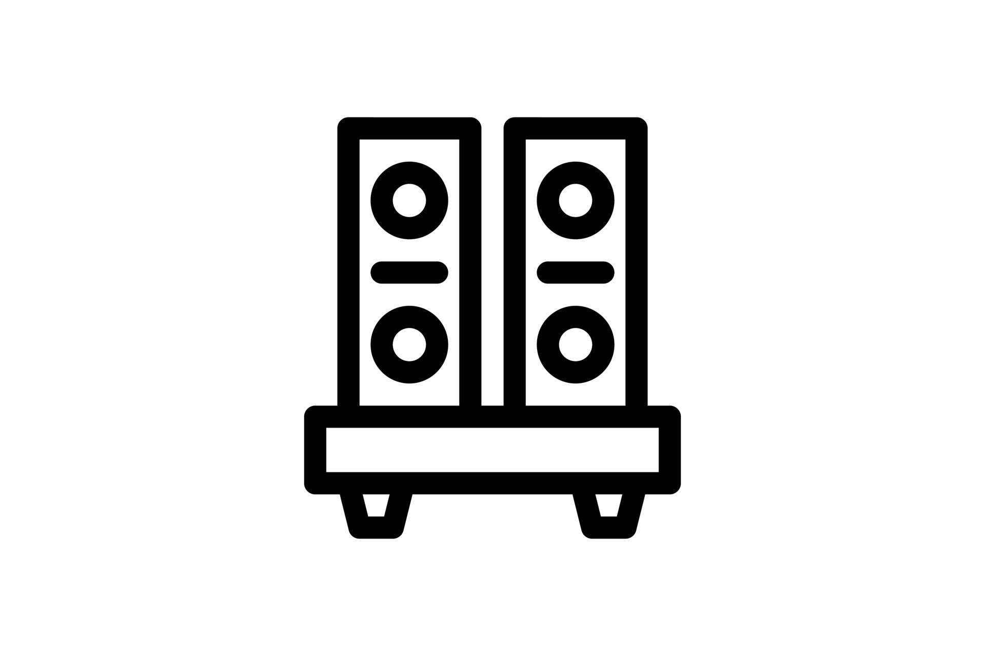 Speaker Sound System Icon Audio Line Style Free 6793690 Vector Art At
