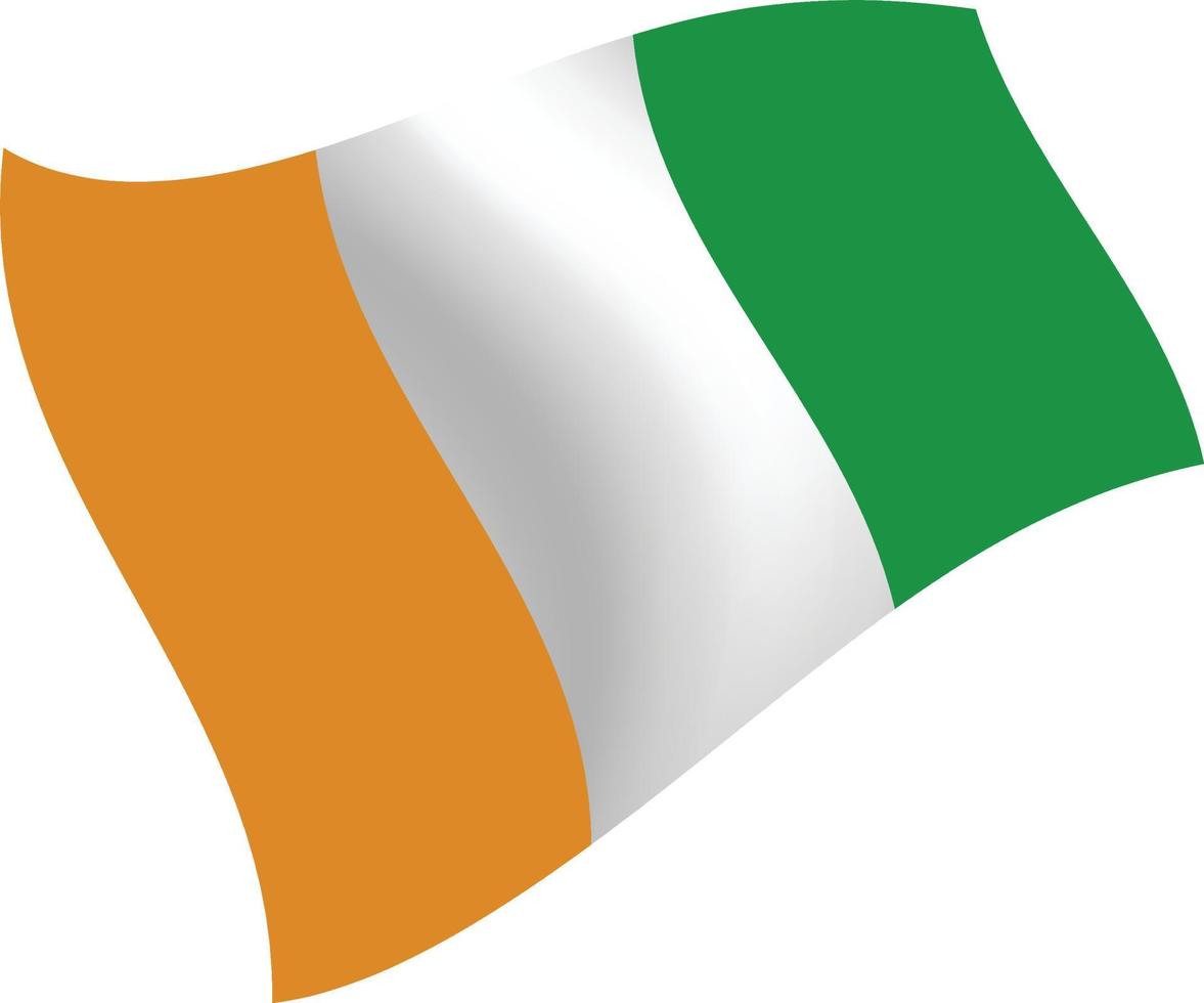 Cote dIvoire flag waving isolated vector illustration 6793988 Vector ... Cote dIvoire flag waving isolated vector illustration 6793988 Vector ...