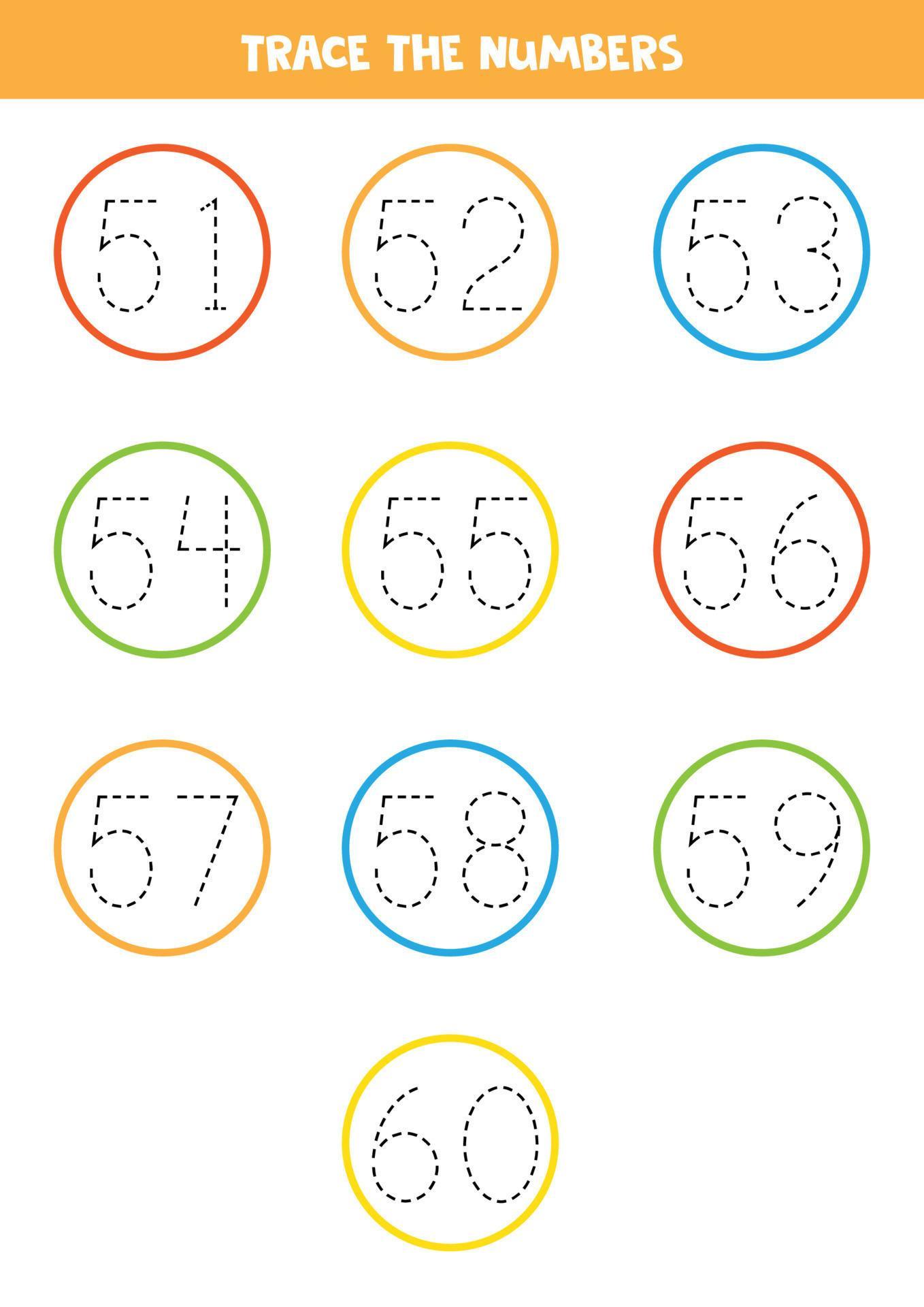 Tracing Numbers From 51 To 60 Writing Practice 6794211 Vector Art At tracing-numbers-from-51-to-60-writing-practice-6794211-vector-art-at