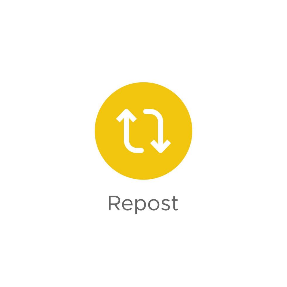 Repost Icon Vector Of Social Media Share Post Sign Symbol 6795437