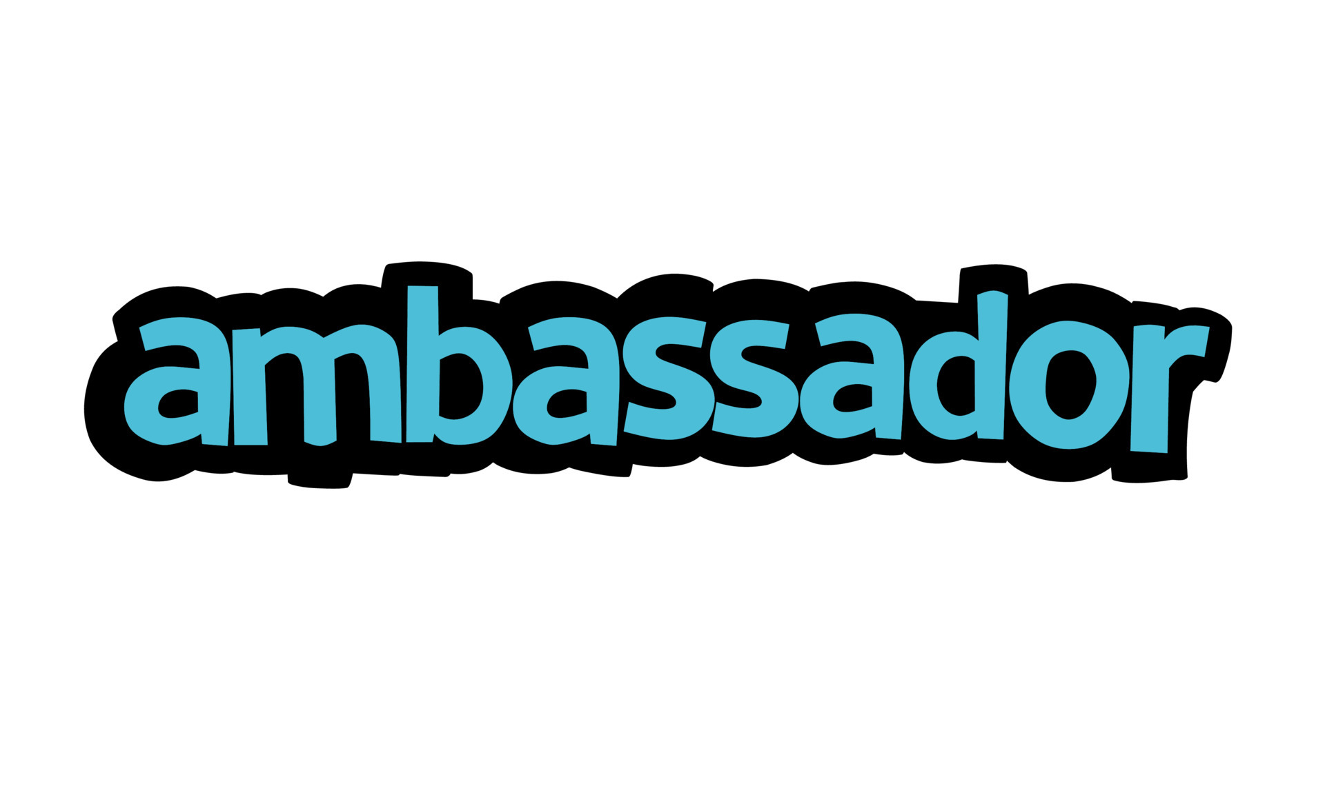 Ambassador Writing Vector Design On White Background 6795656 Vector Art At Vecteezy