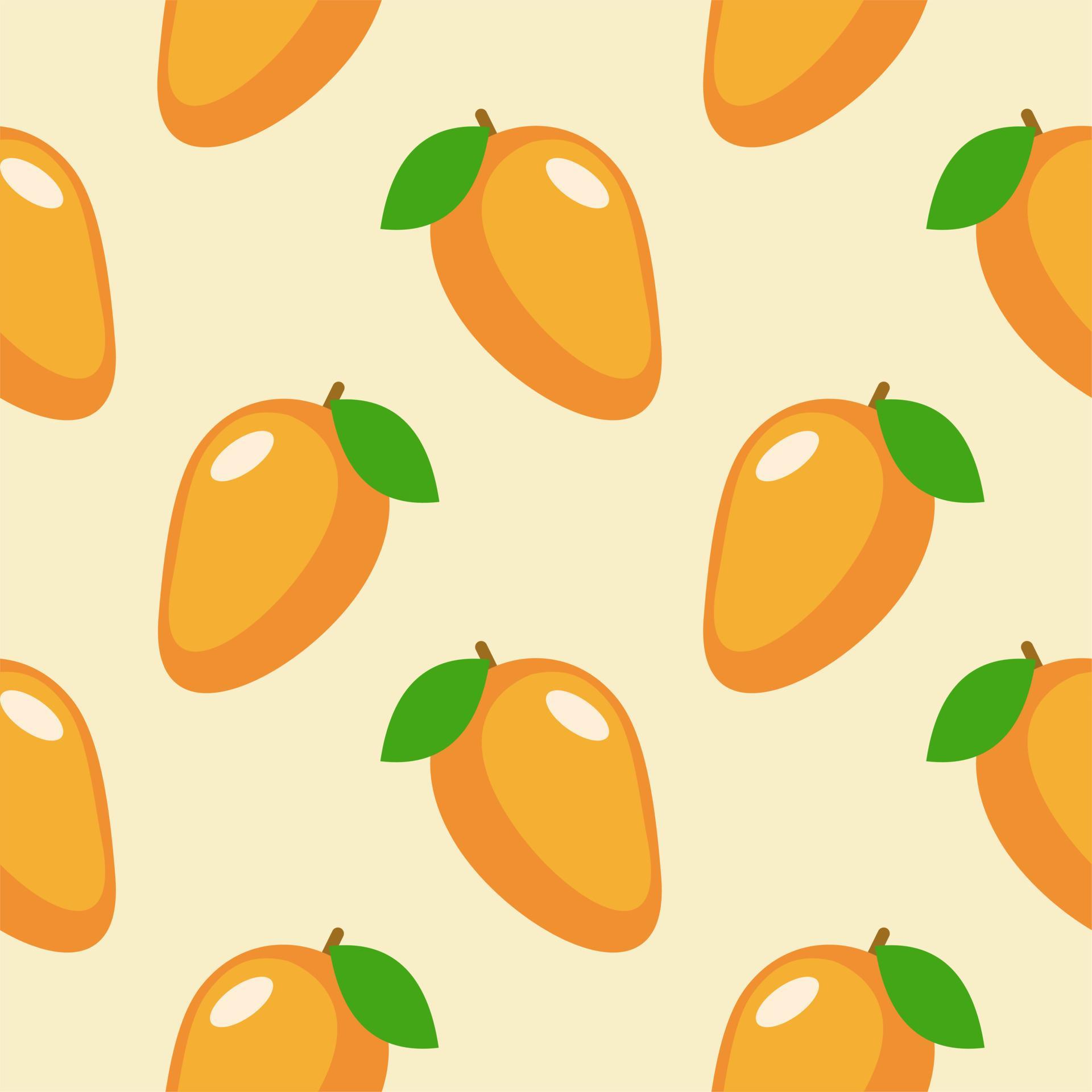 Mango Seamless Pattern Flat Design Vector Illustration 6797305 Vector