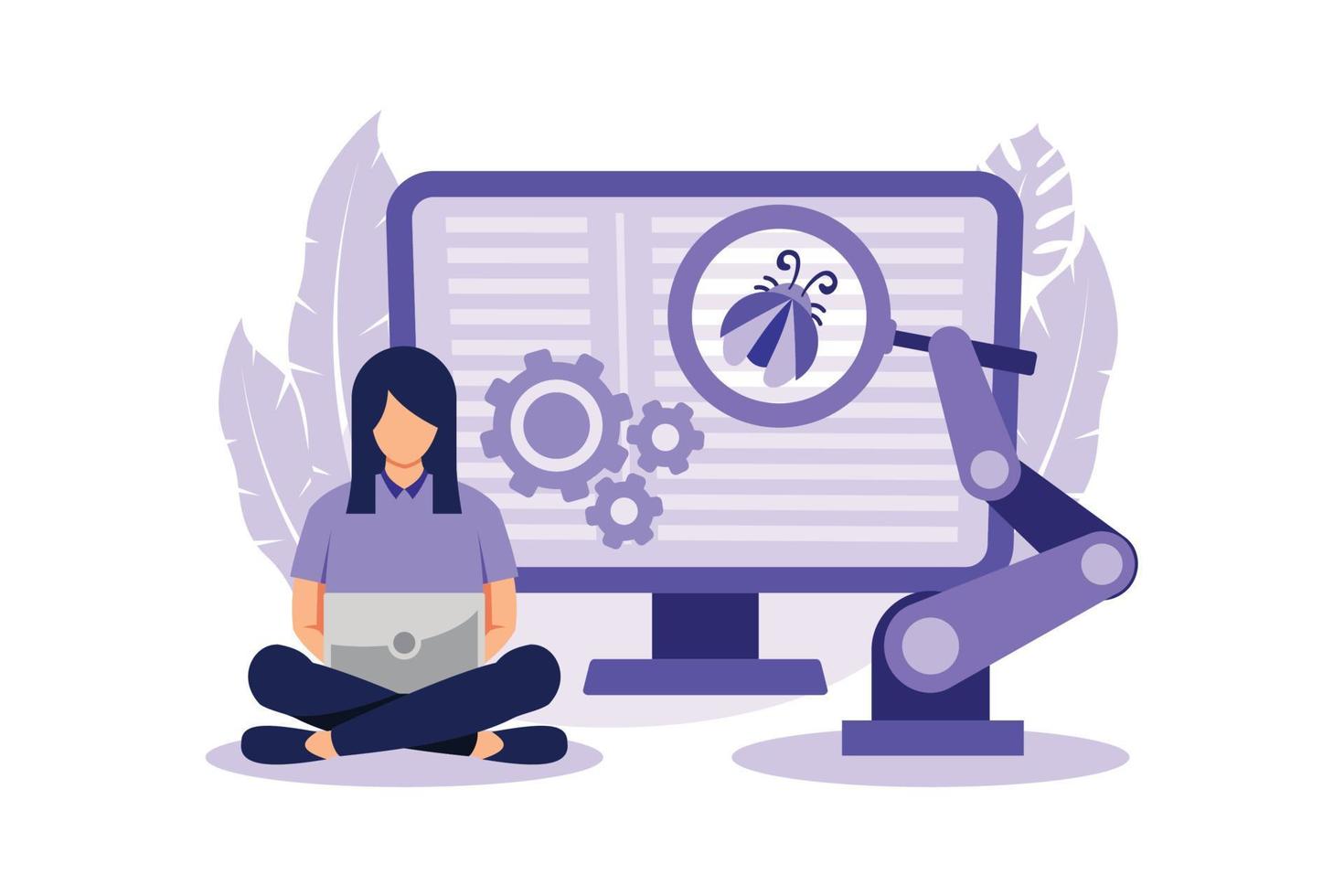 Laptop And Software Assisting In Testing Process Automated Testing