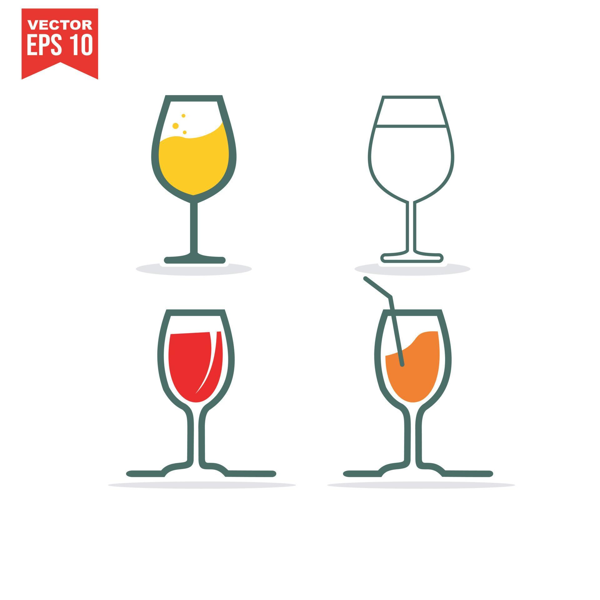 Alcohol And Cocktails Icon Set Collection Of Linear Simple Web Icons Such As Glasses Spirits