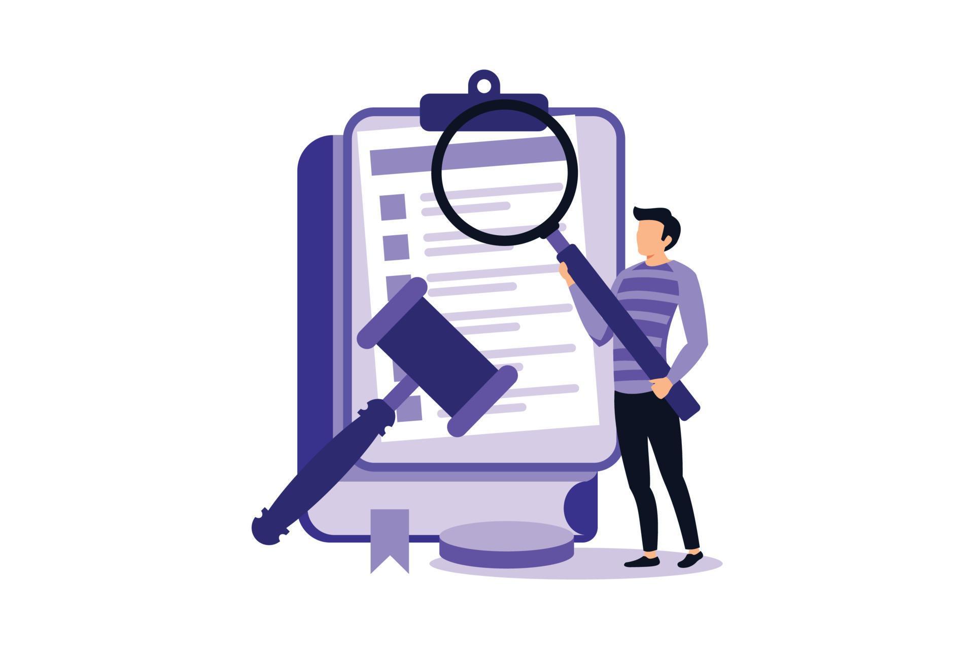 Ilustración Vectorial Del Concepto Legal Y El Estado De Derecho Apoyo