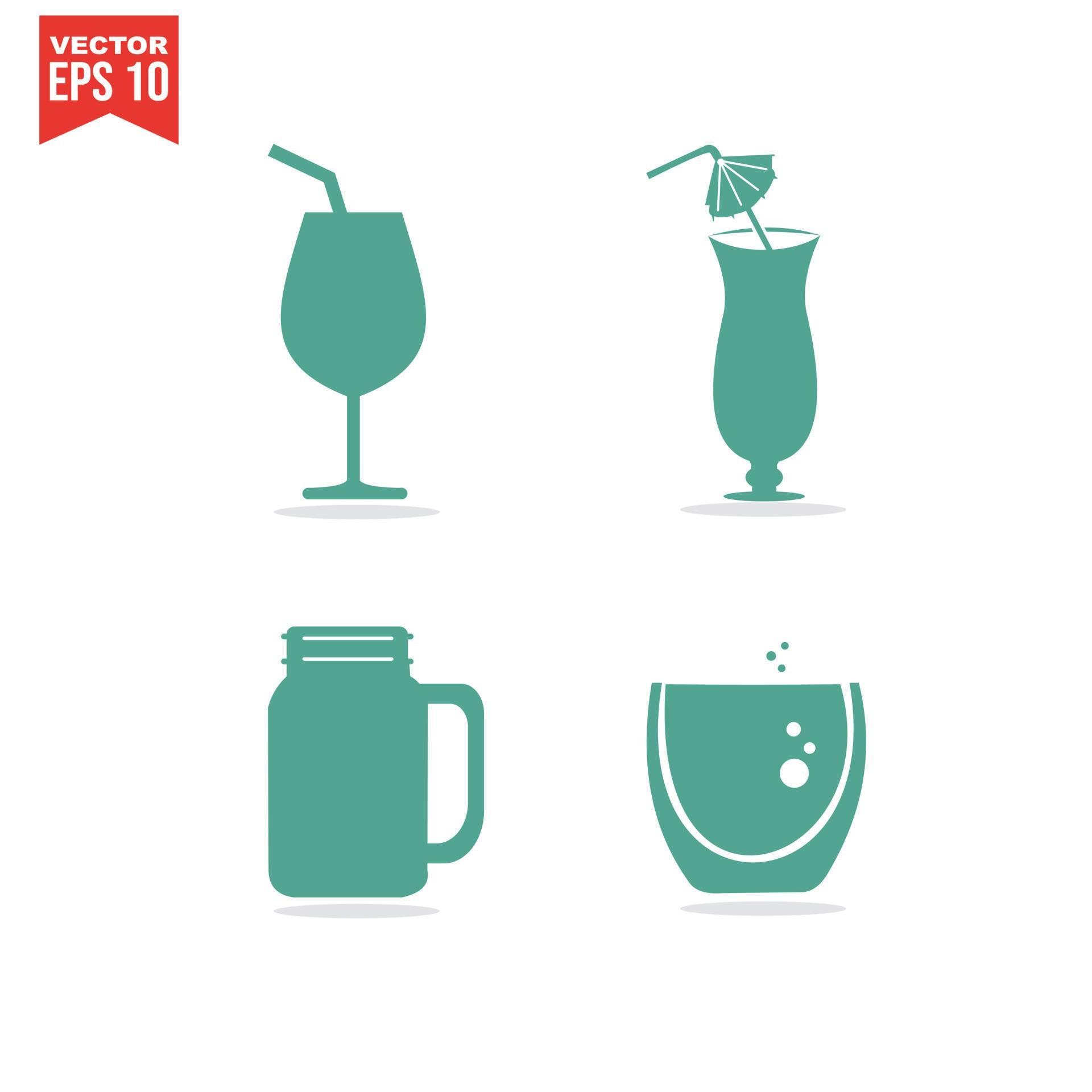 Alcohol And Cocktails Icon Set Collection Of Linear Simple Web Icons Such As Glasses Spirits