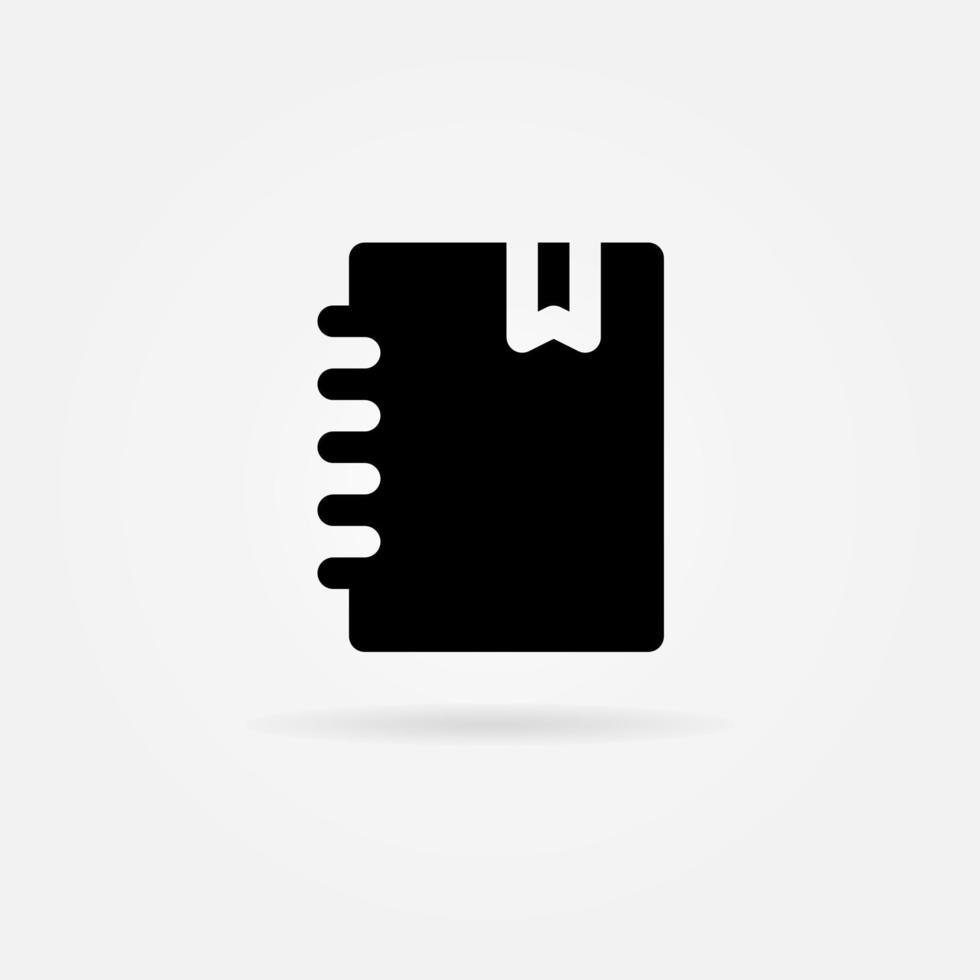 Book, Notebook Icon Solid Style. Vector Icon Design Element. Vector ...