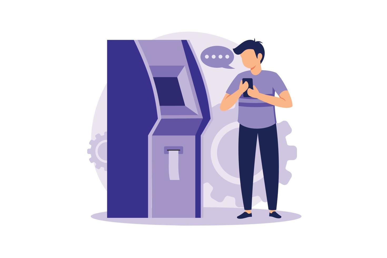 Queue management system machine with ticket dispenser. Customer ...