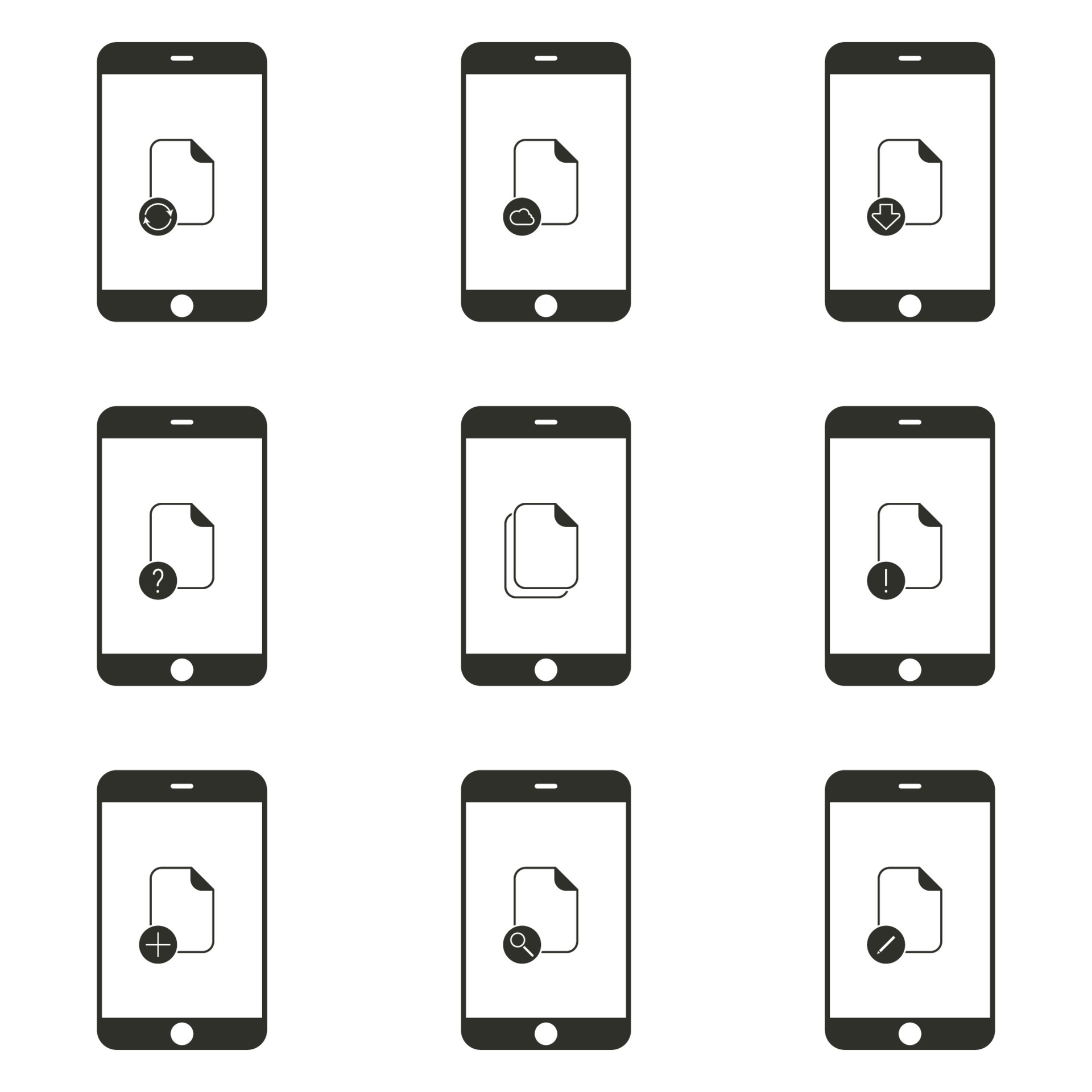 Vector illustration on the theme document icons 6819067 Vector Art at ...