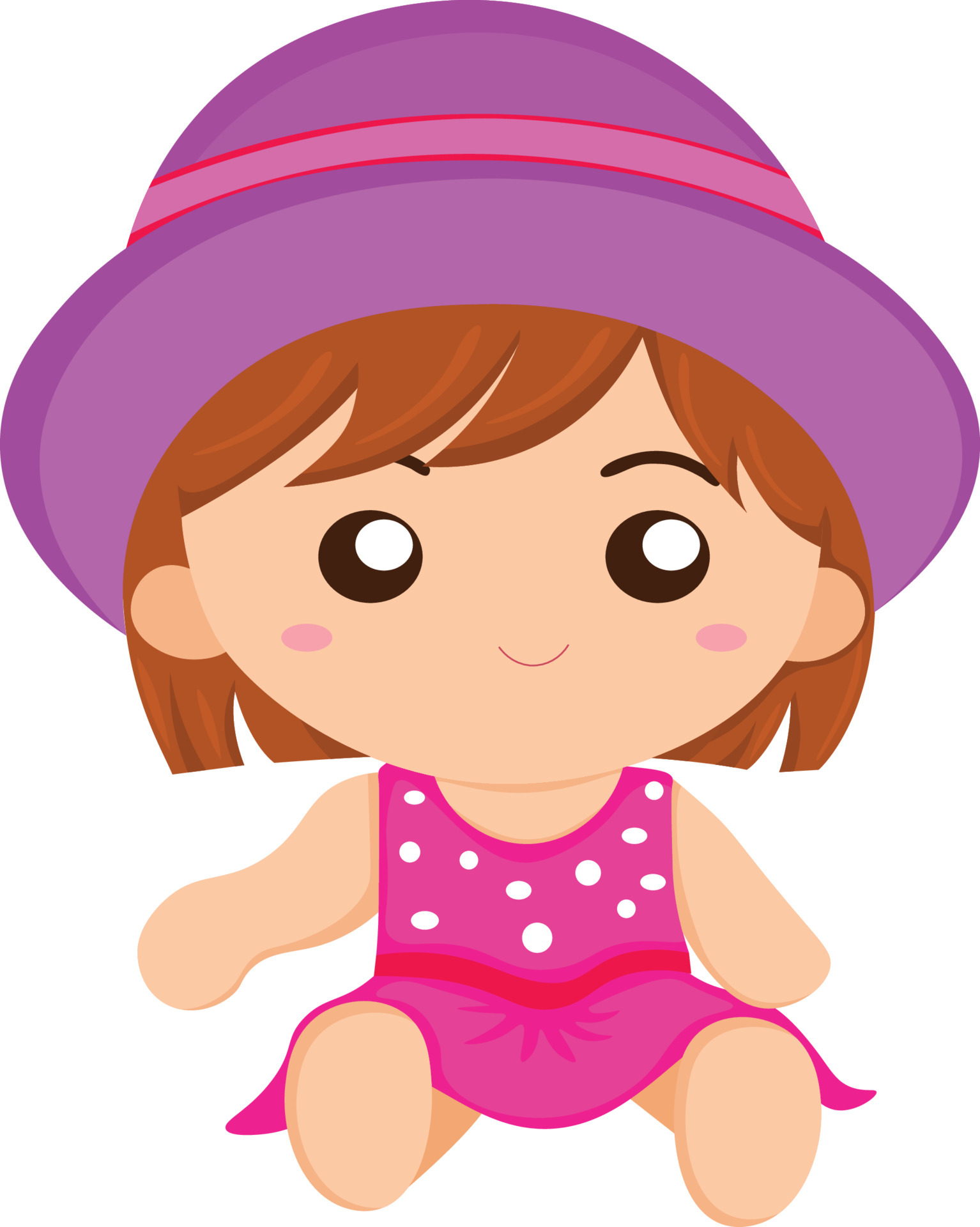 Cute Girl Vector Clipart Pretty 6820819 Vector Art at Vecteezy