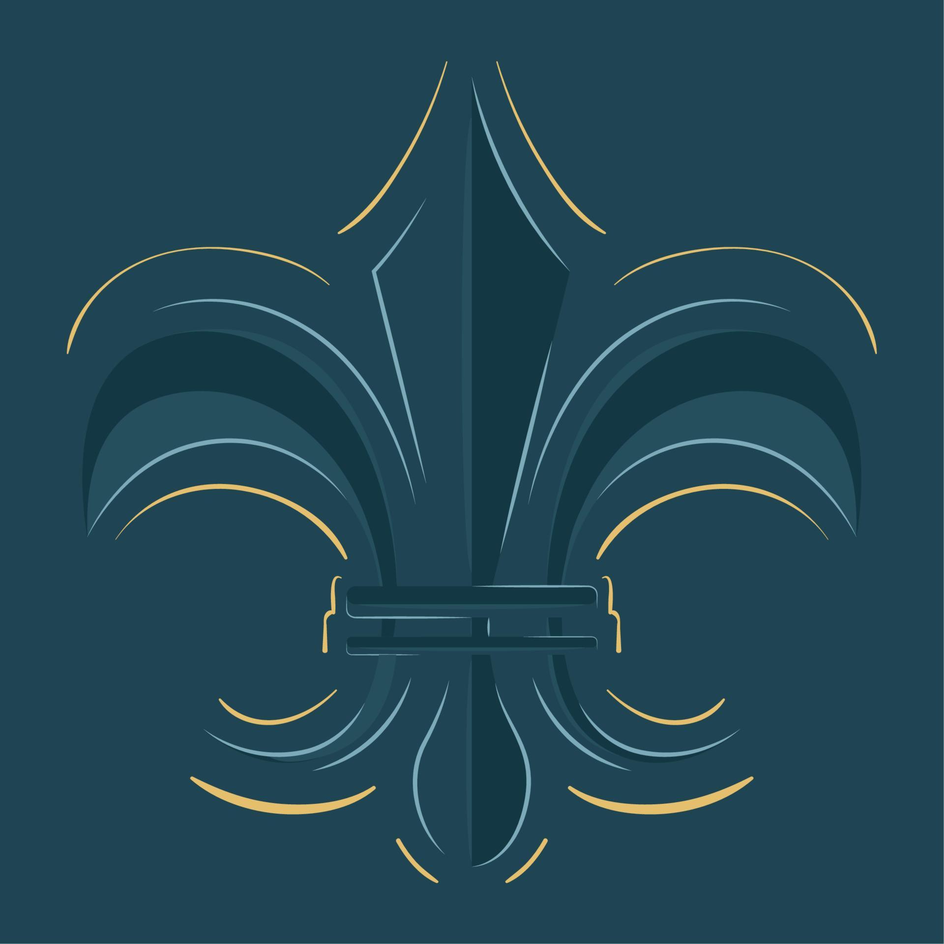 Fleur de lis. Medieval heraldry decoration - Vector 6824149 Vector Art ...