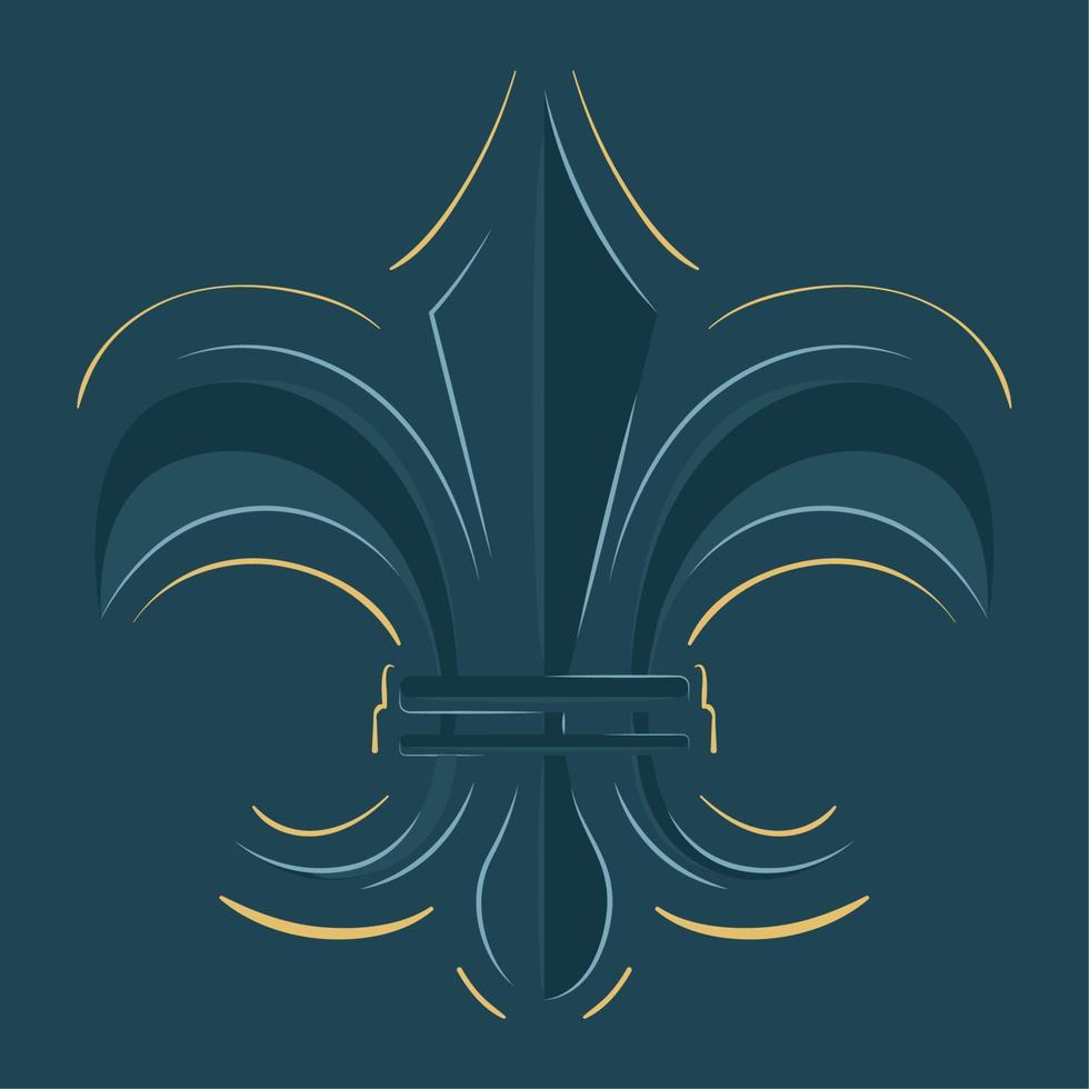Fleur de lis. Medieval heraldry decoration - Vector 6824149 Vector Art ...