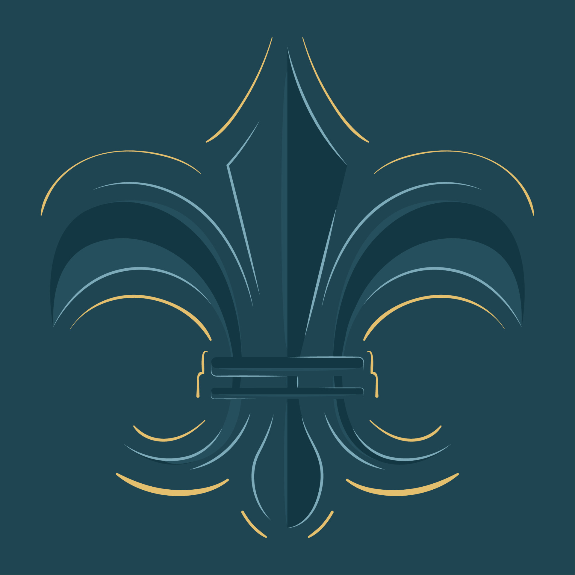 Fleur de lis. Medieval heraldry decoration - Vector 6824149 Vector Art ...
