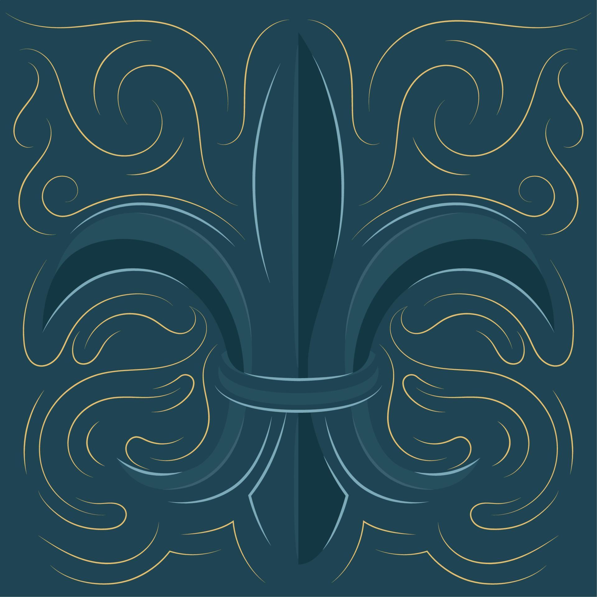 Fleur de lis. Medieval heraldry decoration - Vector 6824158 Vector Art ...