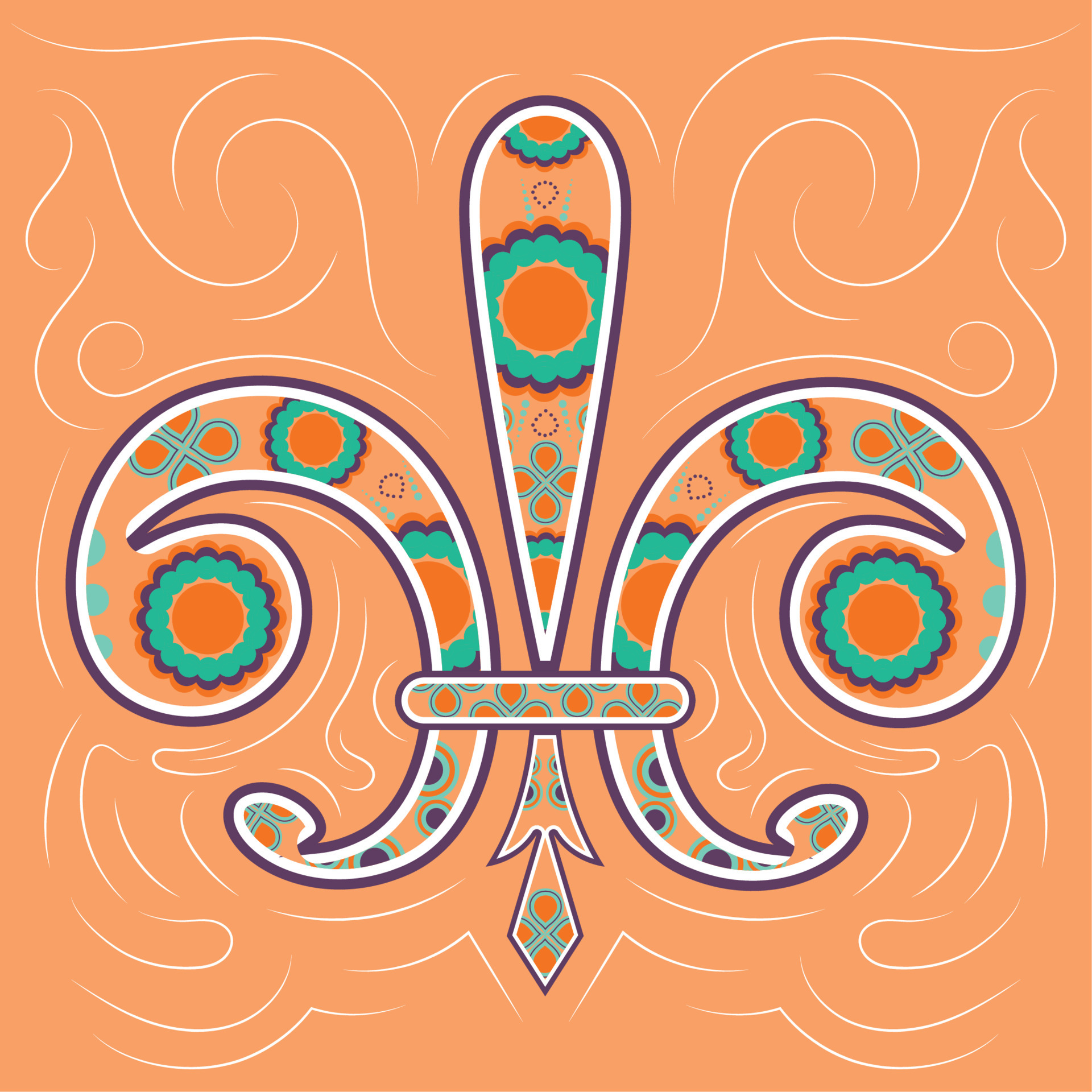 Fleur de lis. Medieval heraldry decoration - Vector 6824166 Vector Art ...