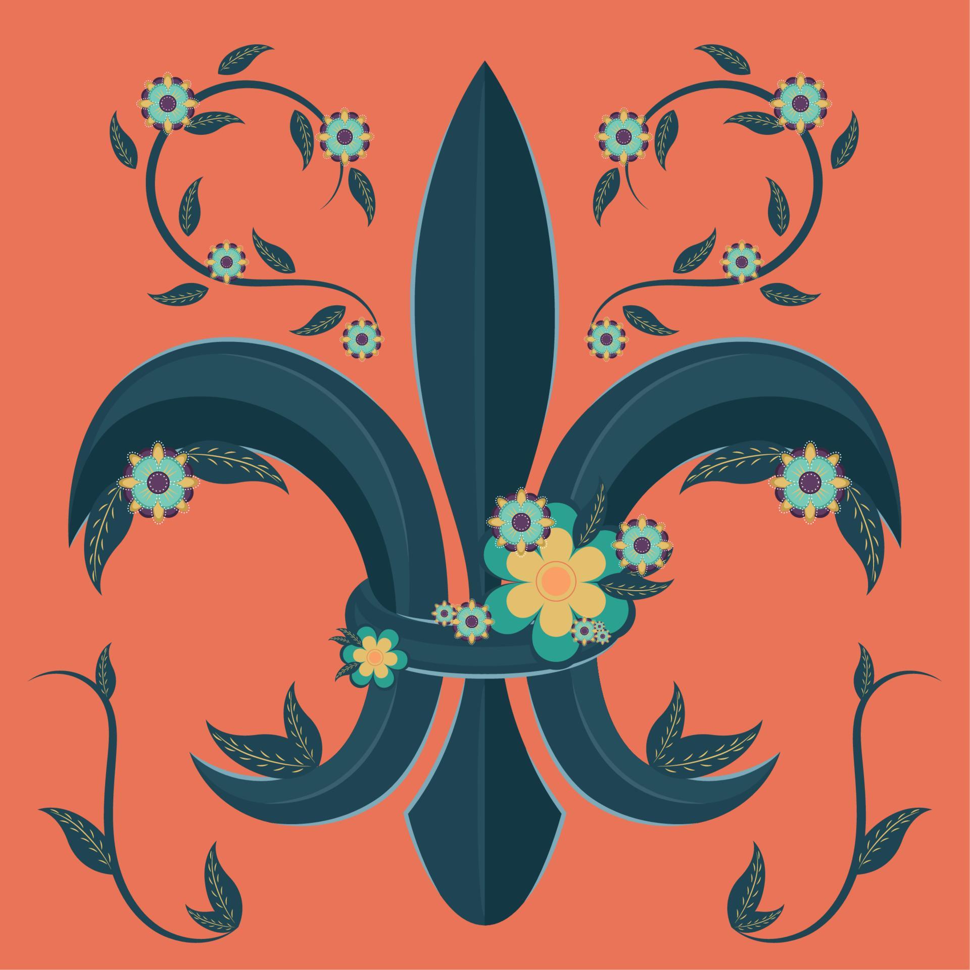 Fleur de lis. Medieval heraldry decoration - Vector 6824168 Vector Art ...