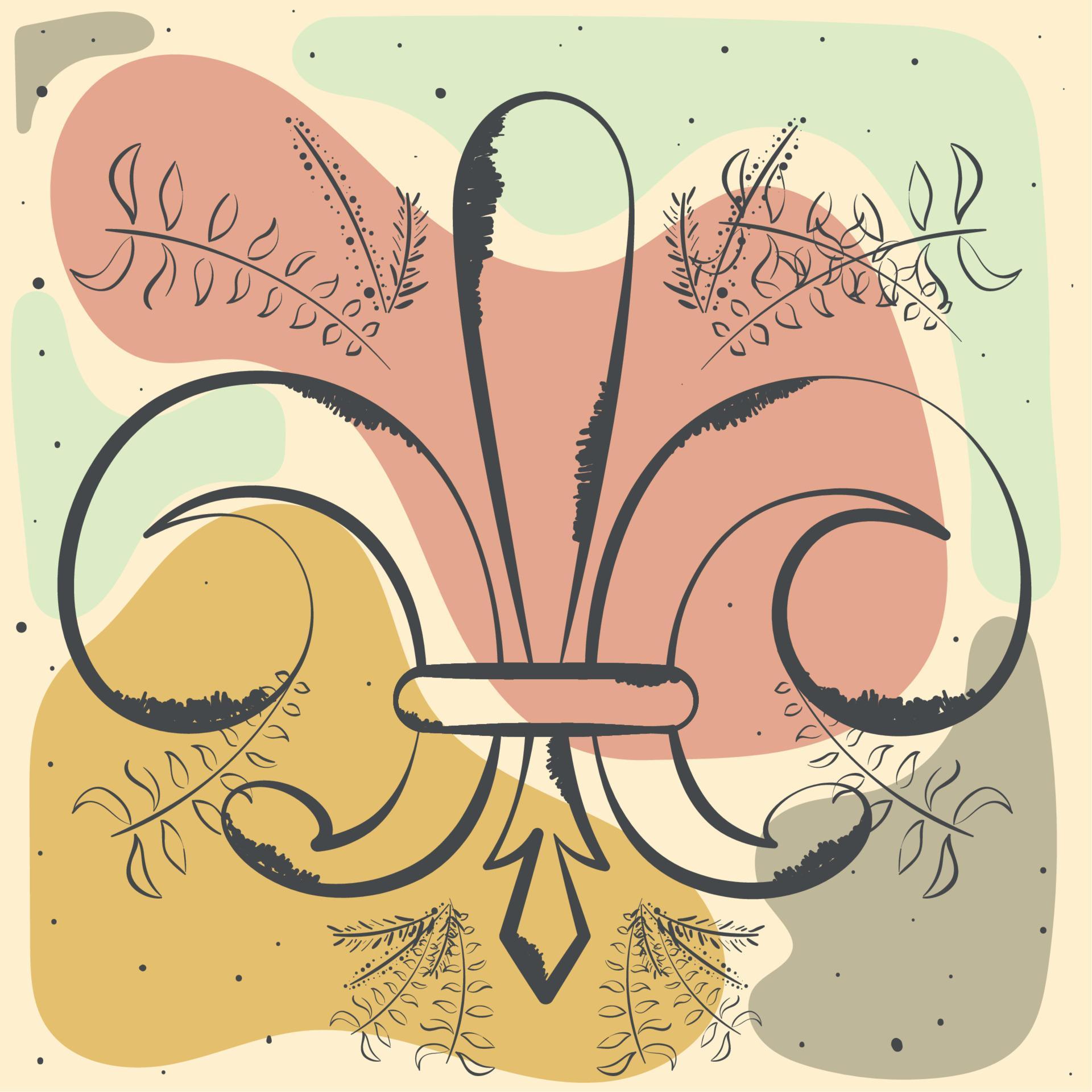 Fleur de lis. Medieval heraldry decoration - Vector 6824169 Vector Art ...