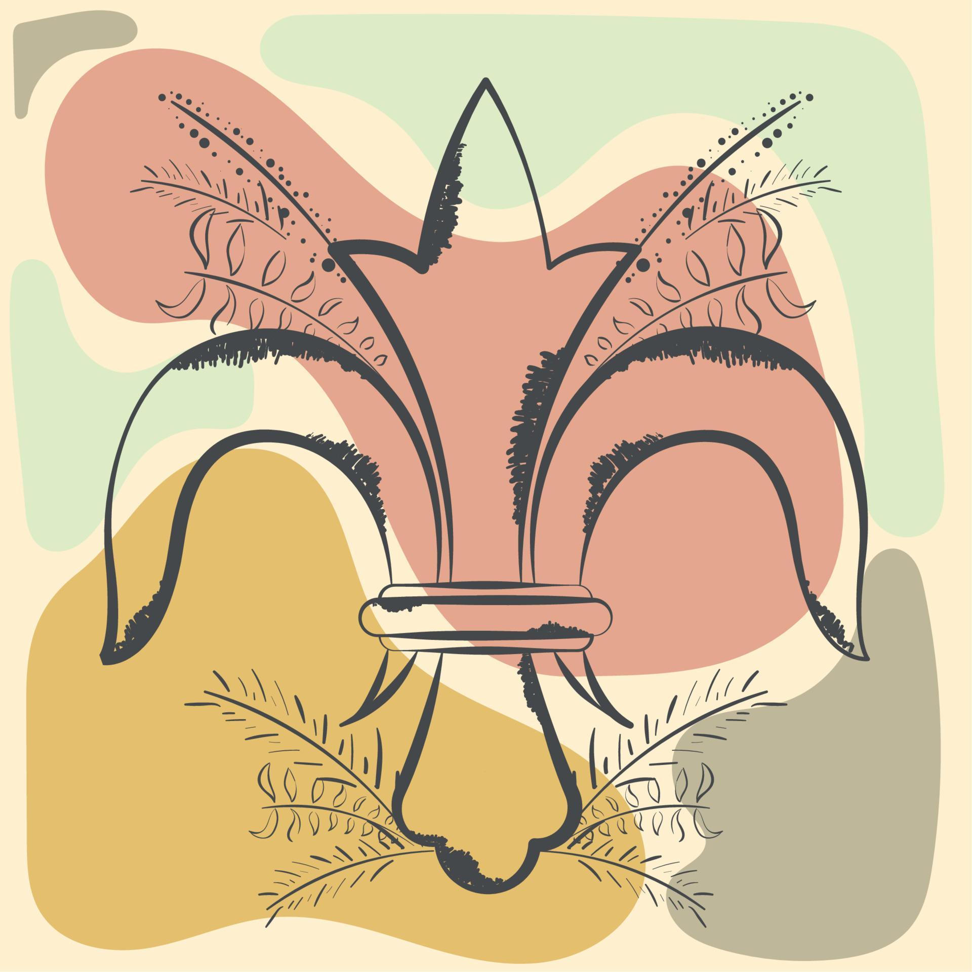 Fleur de lis. Medieval heraldry decoration - Vector 6824207 Vector Art ...