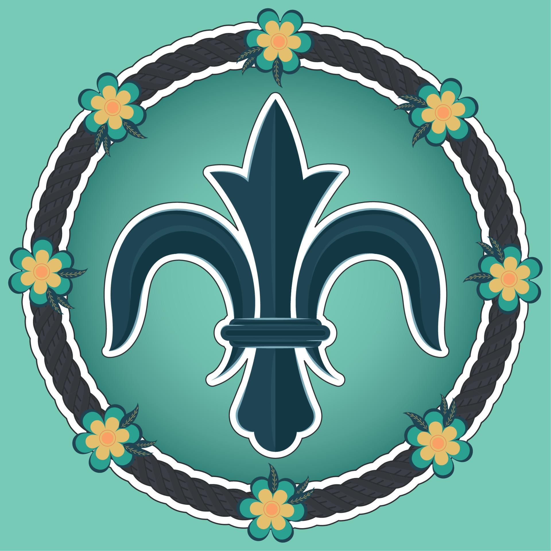 Fleur de lis. Medieval heraldry decoration - Vector 6824208 Vector Art ...