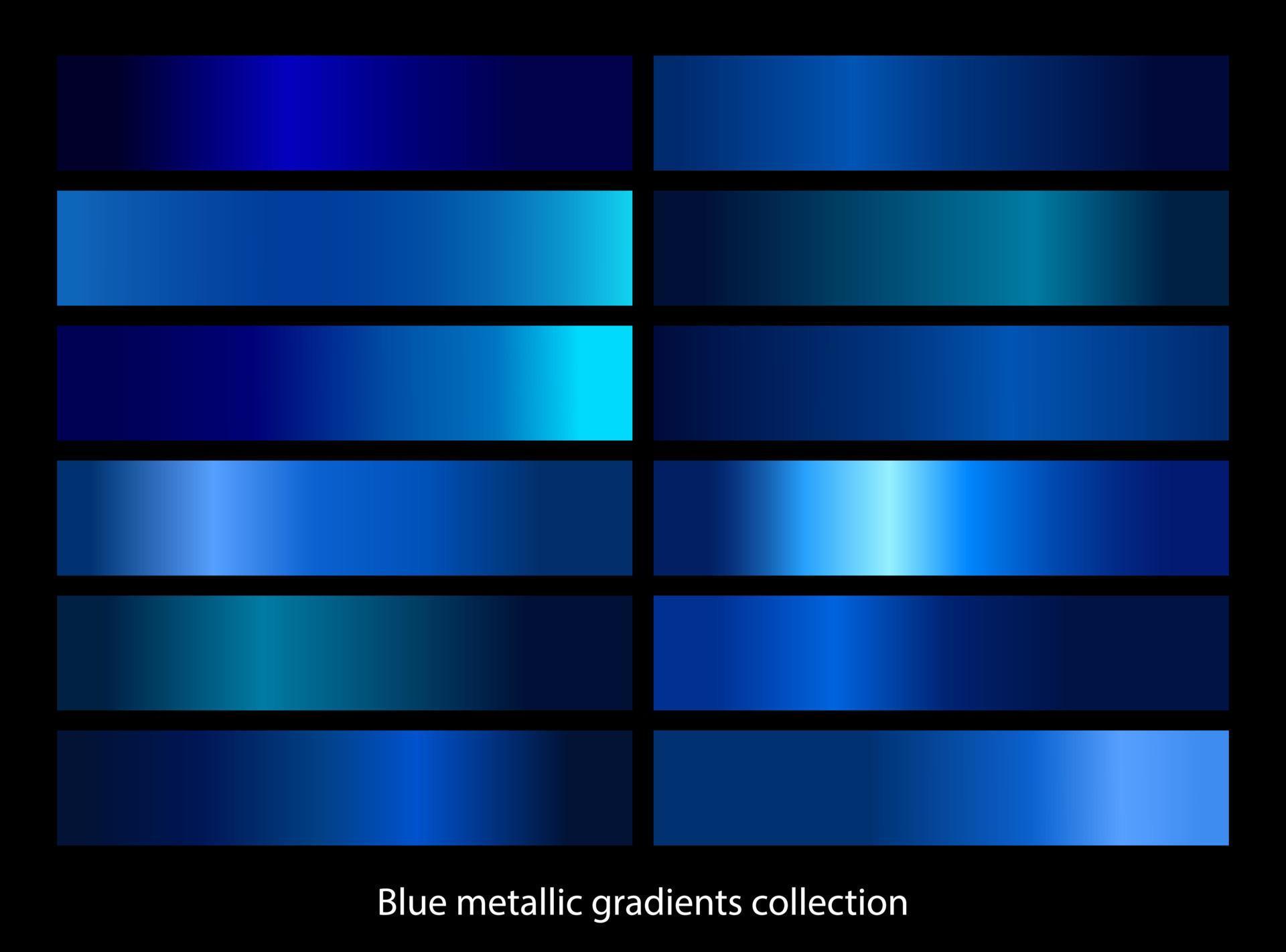 Blue metallic gradient template set 6835088 Vector Art at Vecteezy