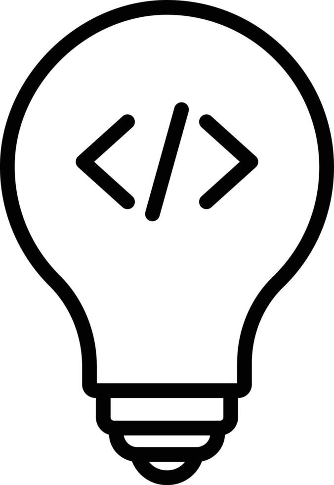 Coding Bulb Isolated Vector icon which can easily modify or edit ...