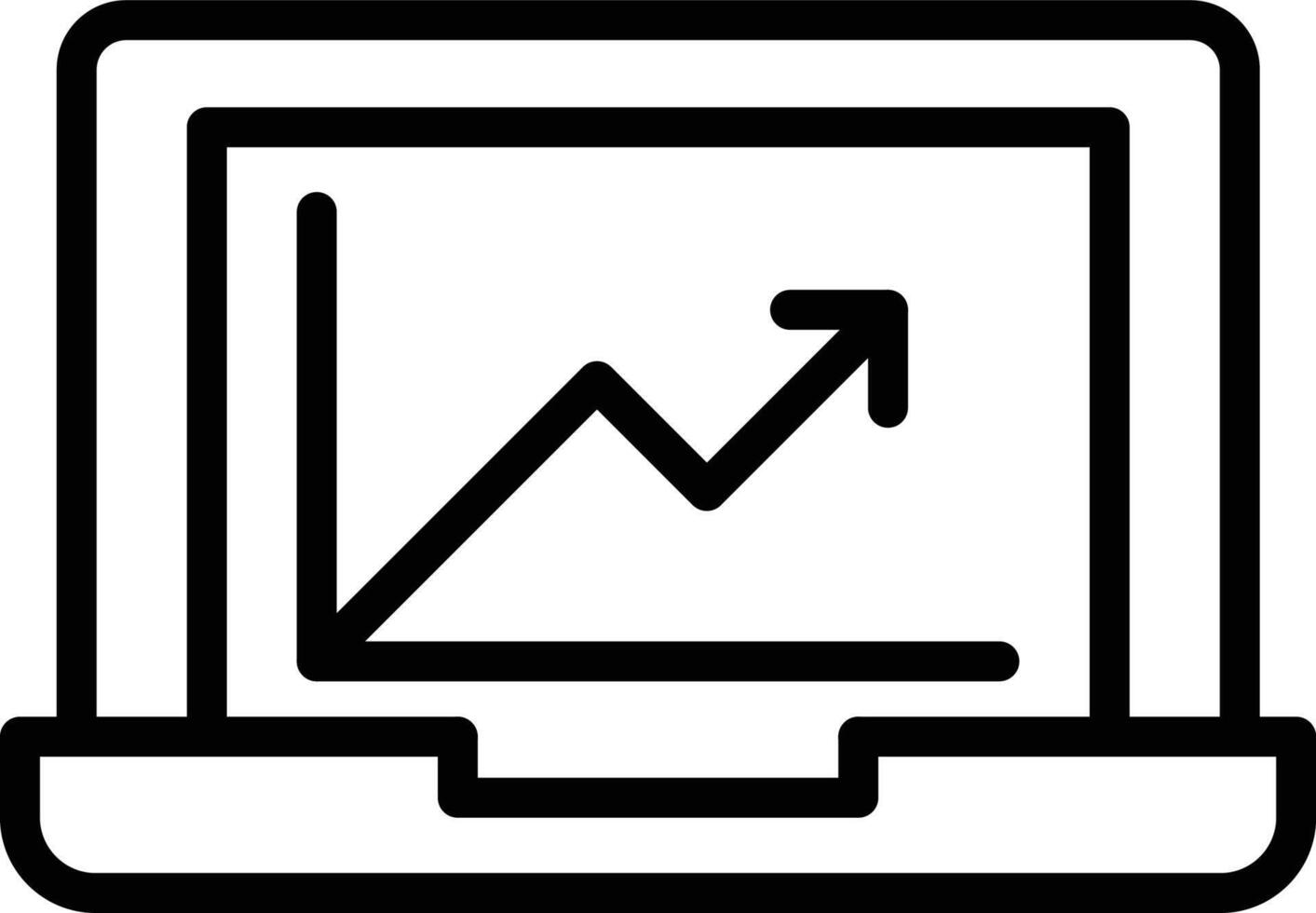 Monitoring Graph Isolated Vector icon which can easily modify or edit ...