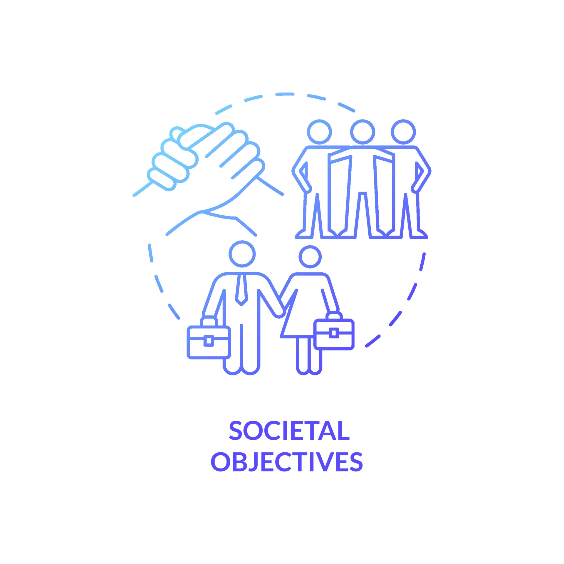 Societal Objectives Blue Gradient Concept Icon Social Needs And