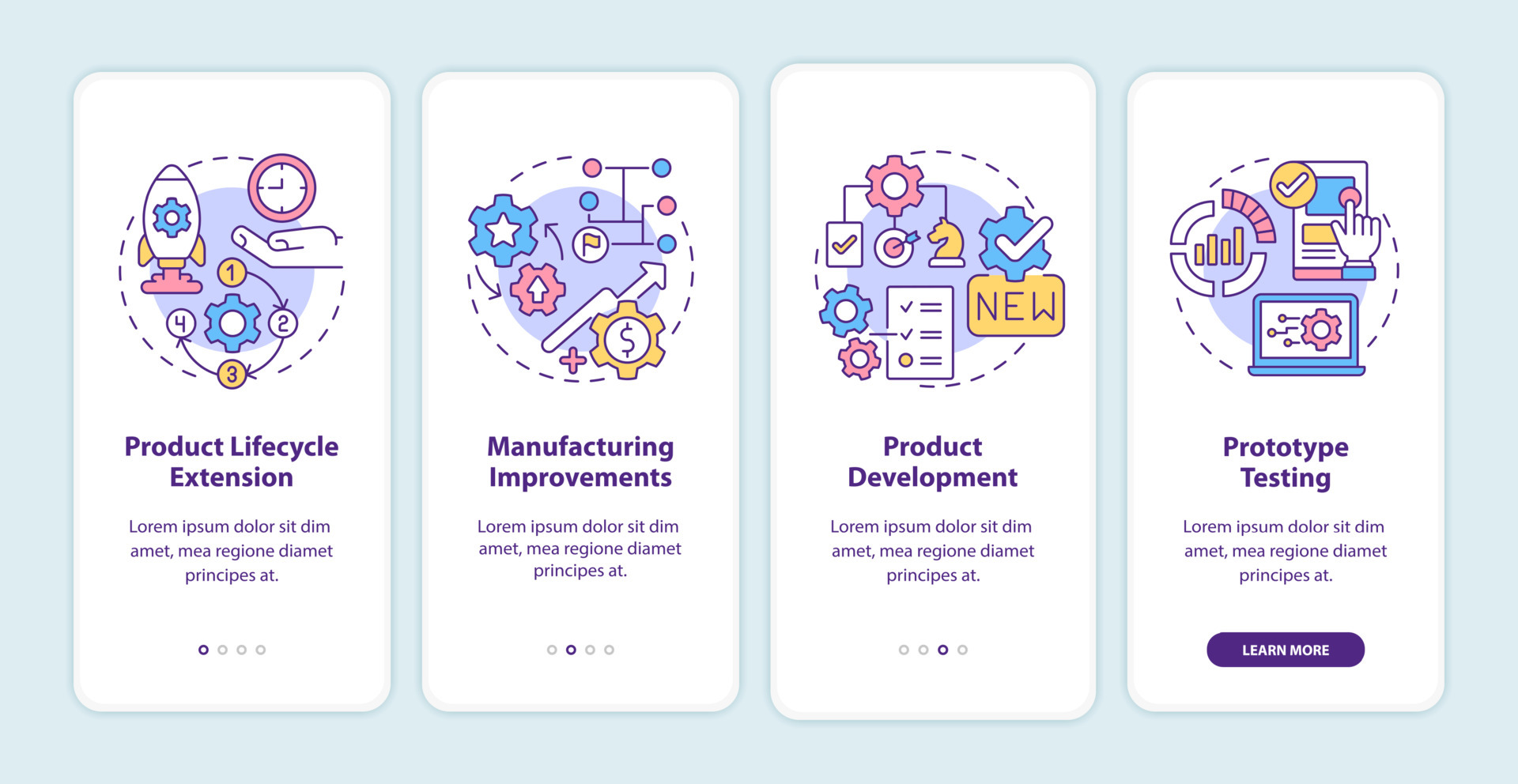 Digital Twin Tasks Onboarding Mobile App Screen Product Development