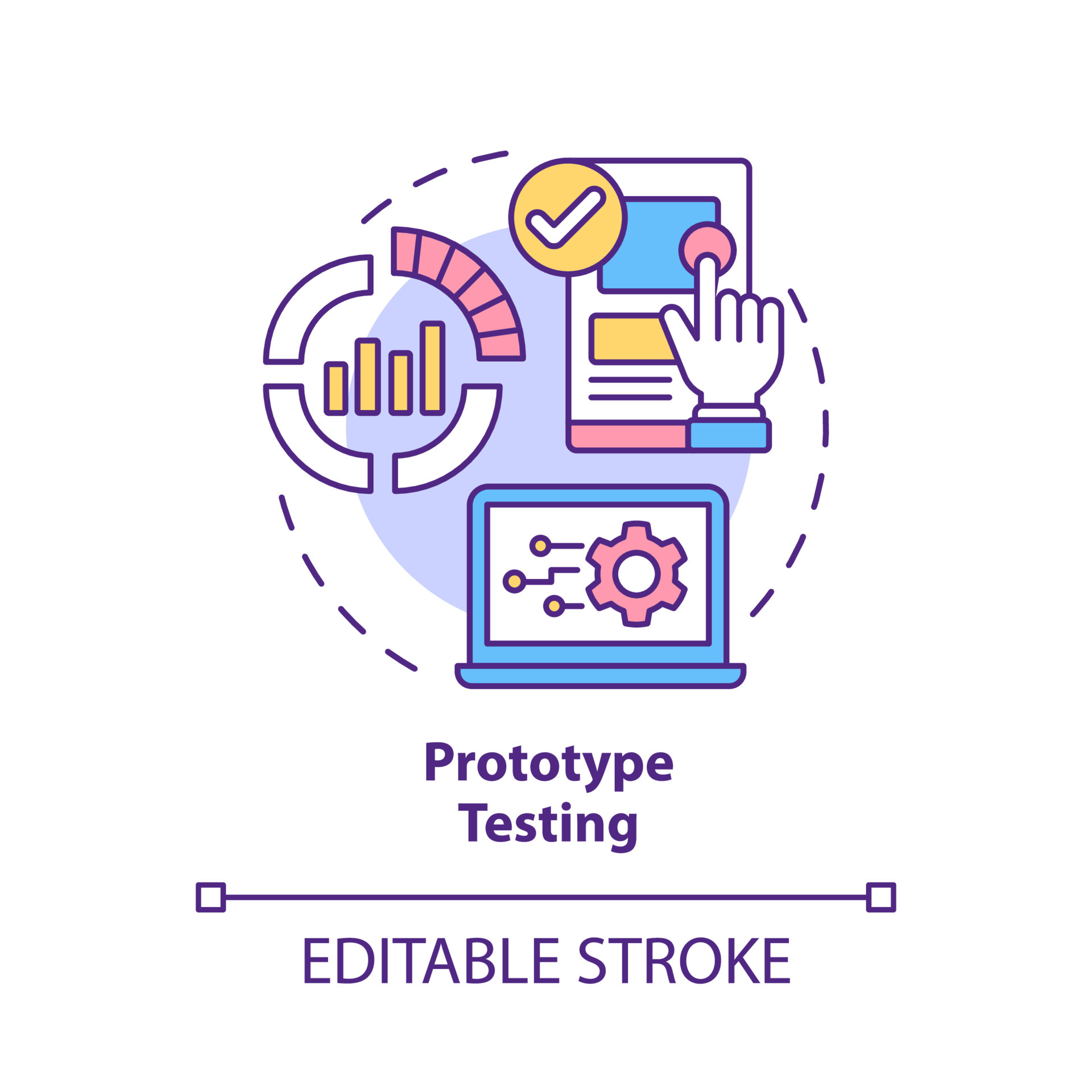 Prototype Testing Concept Icon Digital Twin Task Abstract Idea Thin