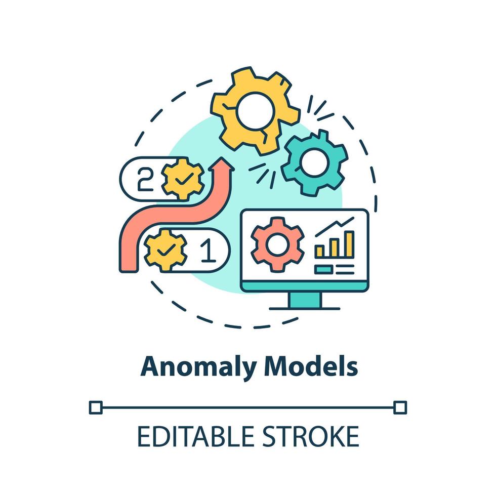 Anomaly models concept icon. Digital twin modeling abstract idea thin ... Anomaly models concept icon. Digital twin modeling abstract idea thin ...