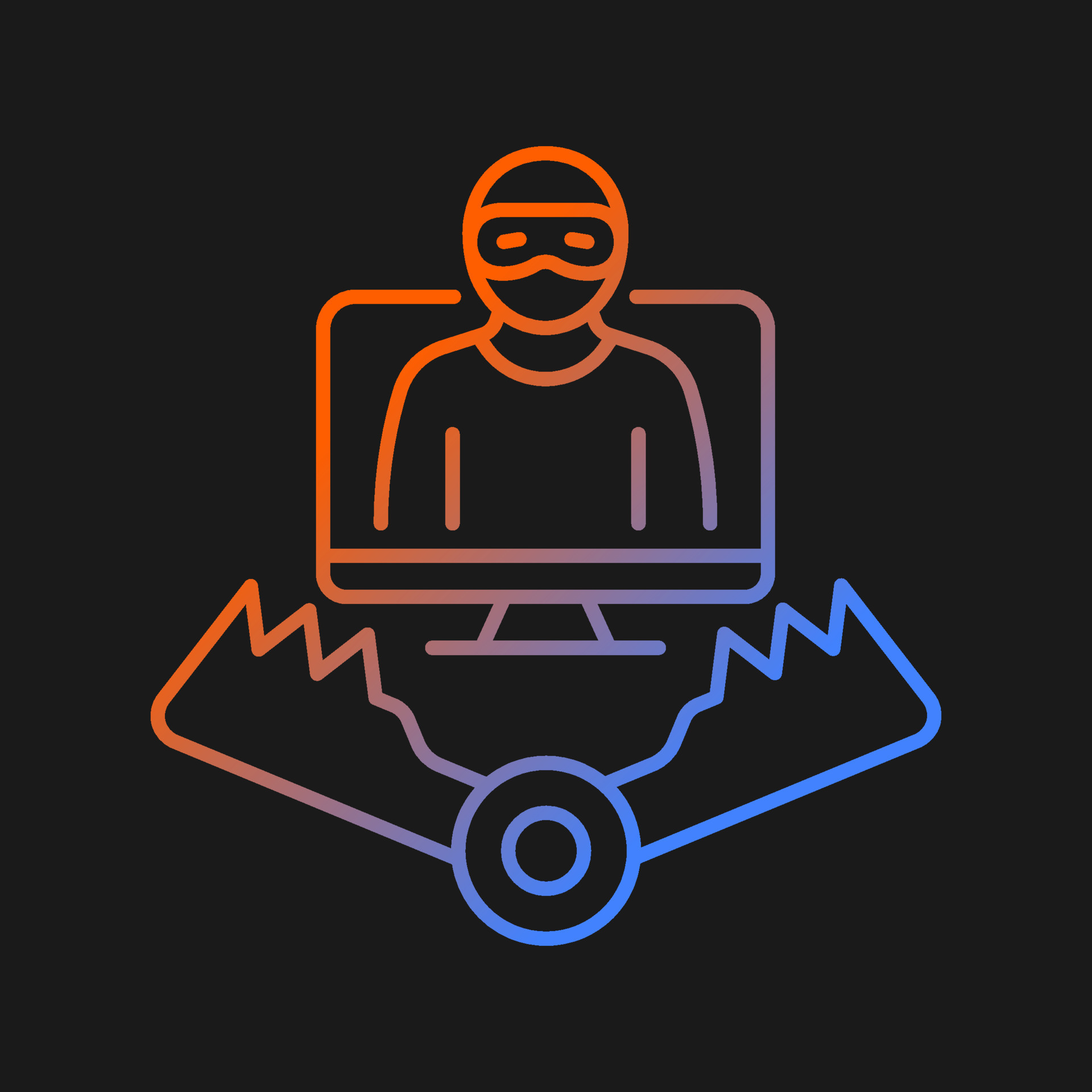 Honeypot Gradient Vector Icon For Dark Theme Trap For Attackers
