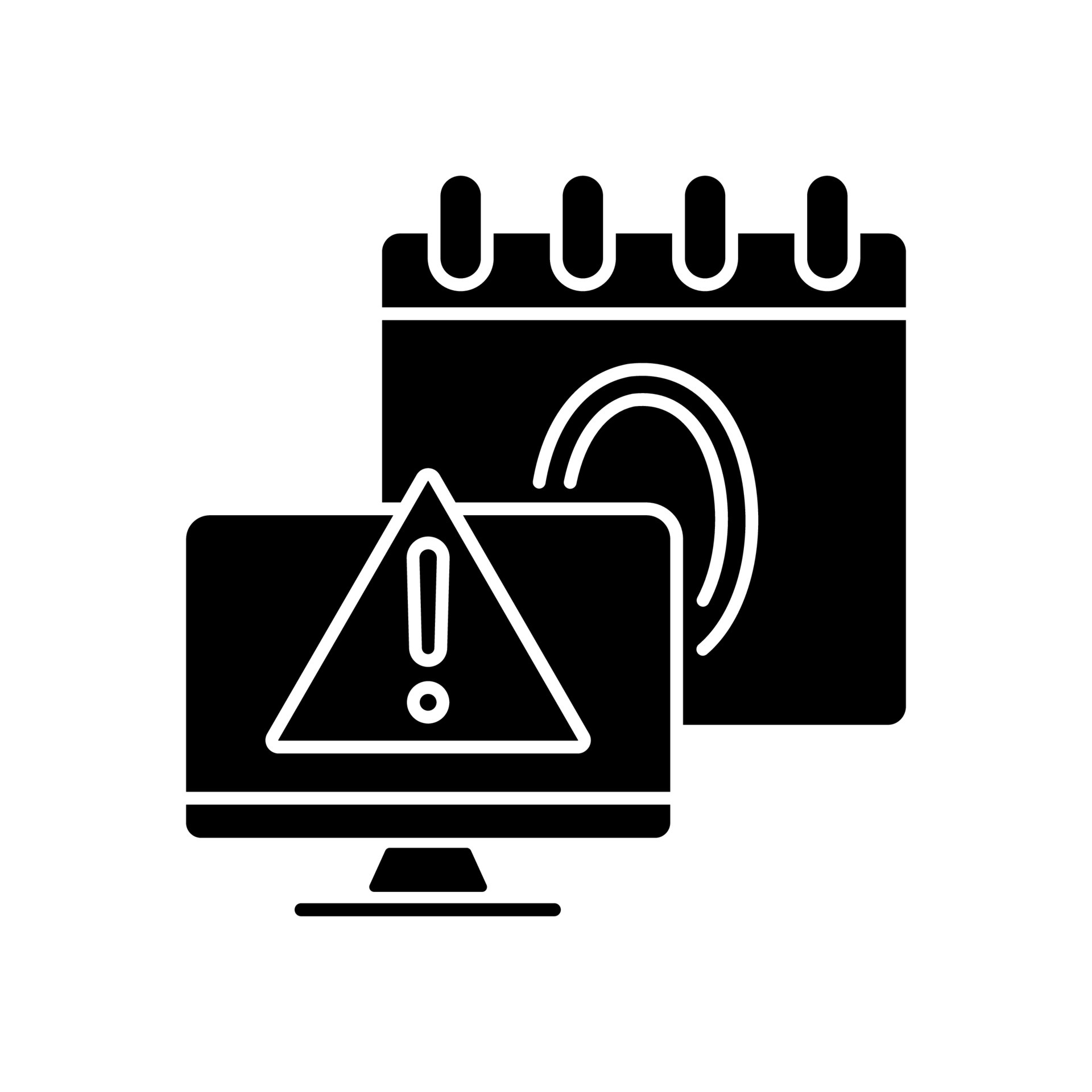 Zero Day Attack Black Glyph Icon Vulnerable Software Fixing Program With Patch Cybercrime