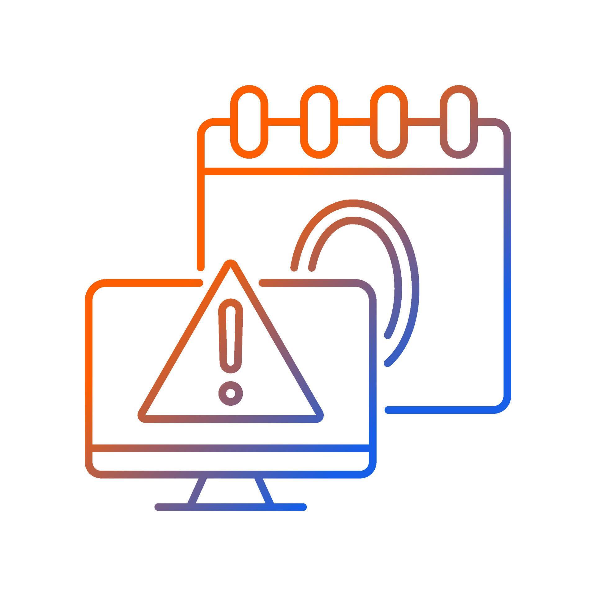 Zero Day Attack Gradient Linear Vector Icon Vulnerable Software