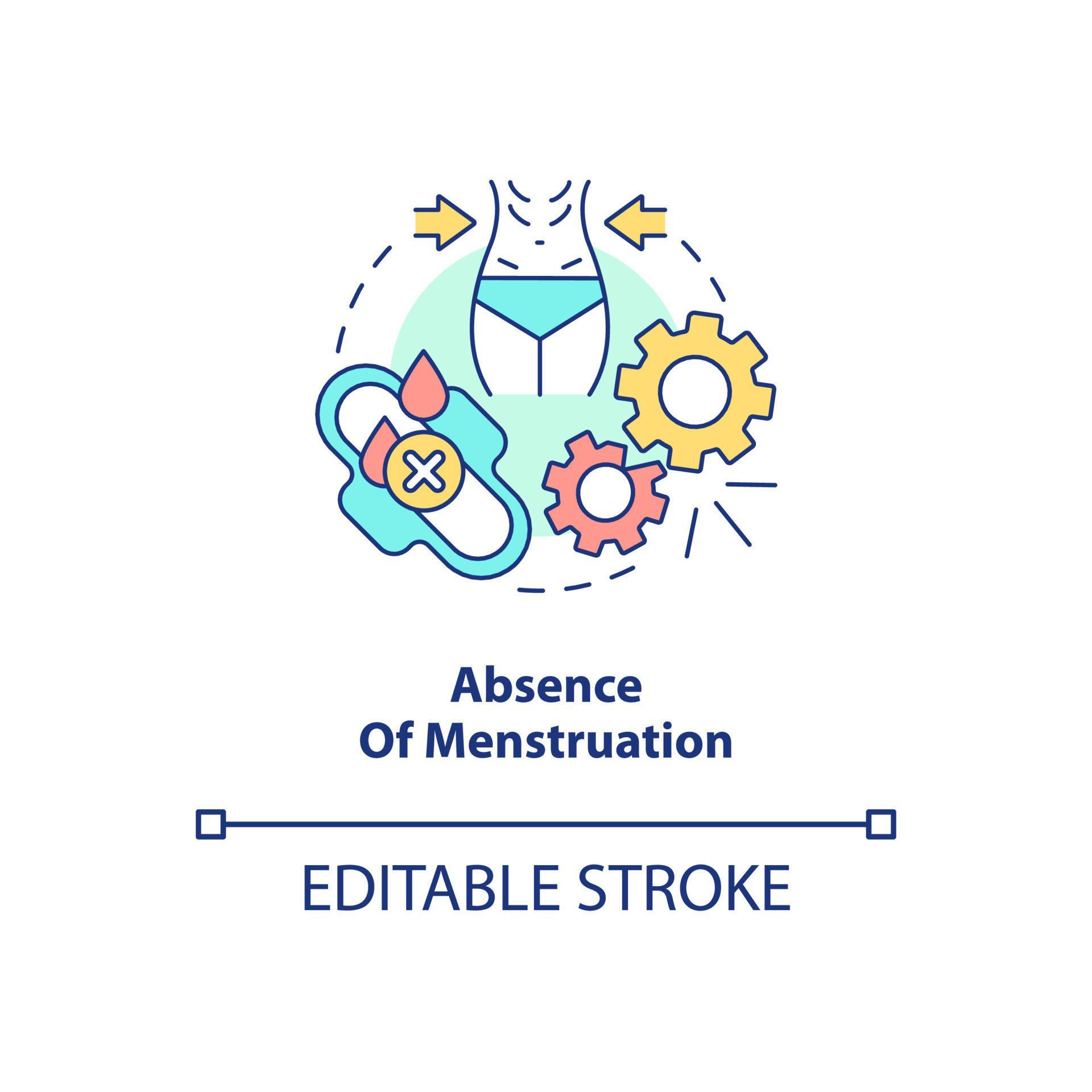 Icono Del Concepto De Ausencia De Menstruación Períodos Menstruales