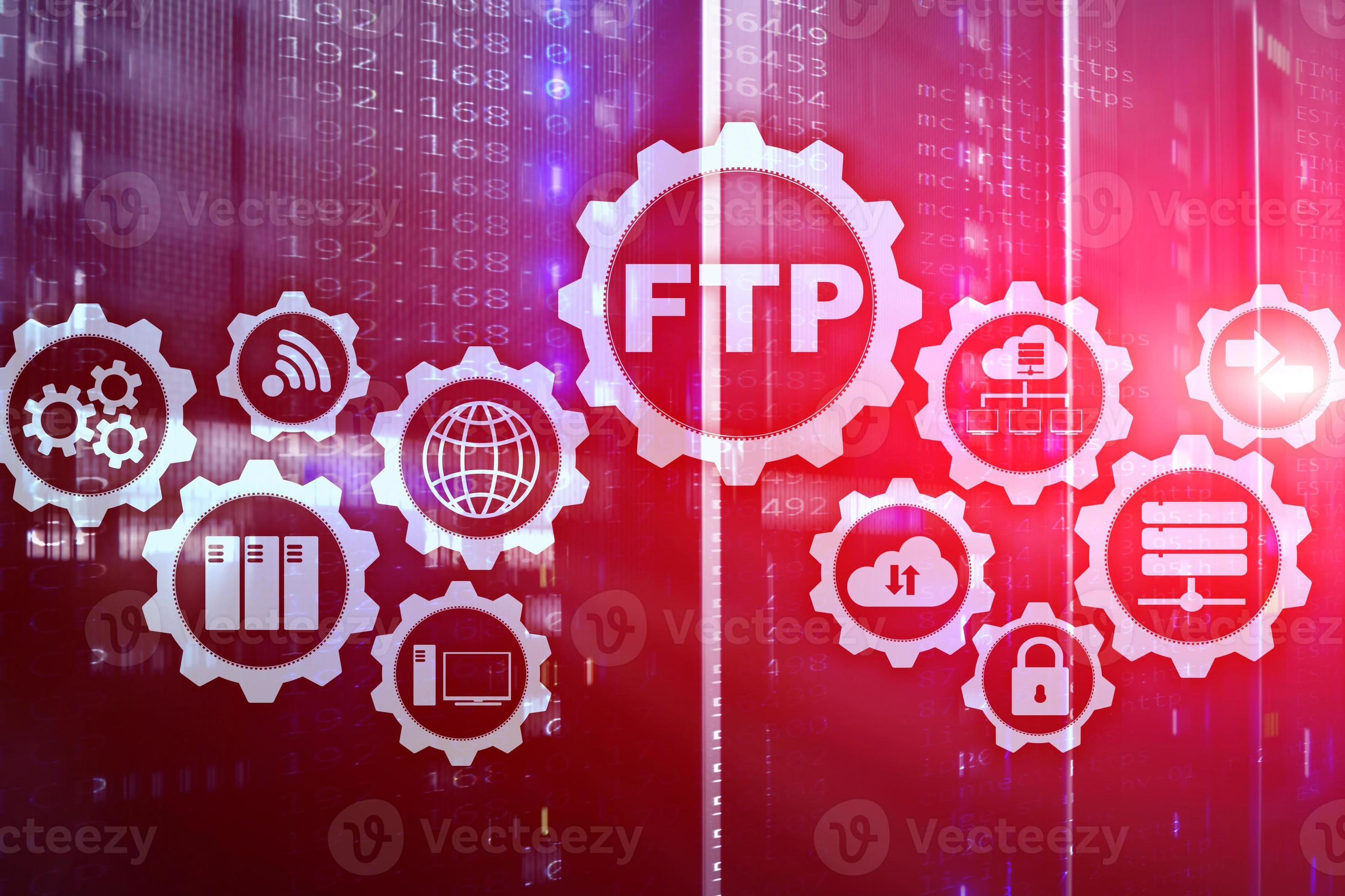 Ftp File Transfer Protocol Network Transfer Data To Server On Supercomputer Background 6844866