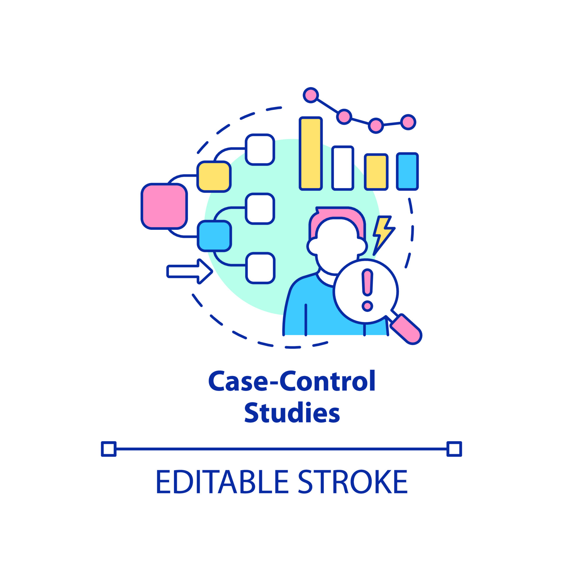 Case control Studies Concept Icon Information Analysing Clinical case-control-studies-concept-icon-information-analysing-clinical